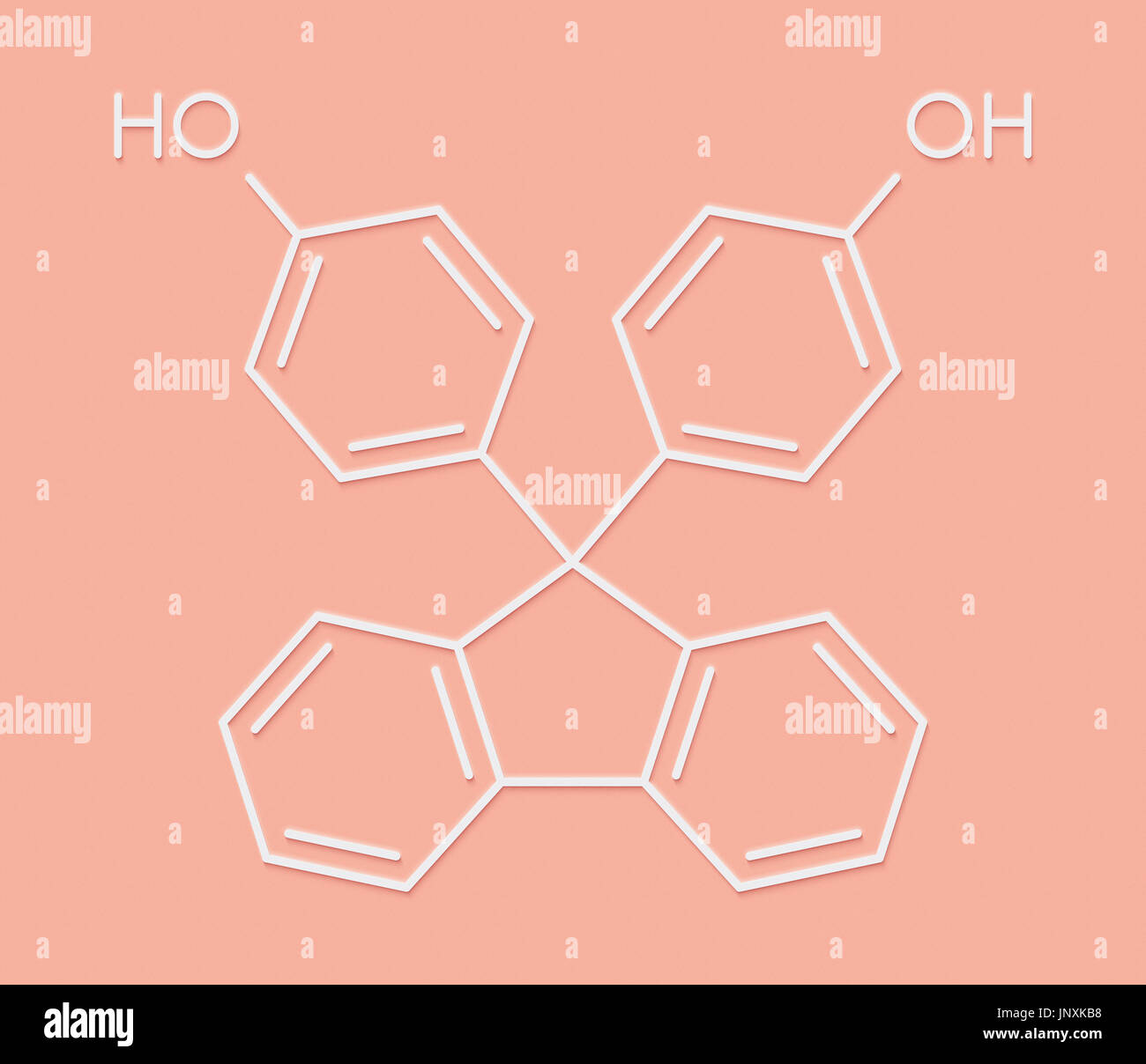 Le fluorène-9-bisphénol (BHPF) molécule. Utilisé comme alternative au ...