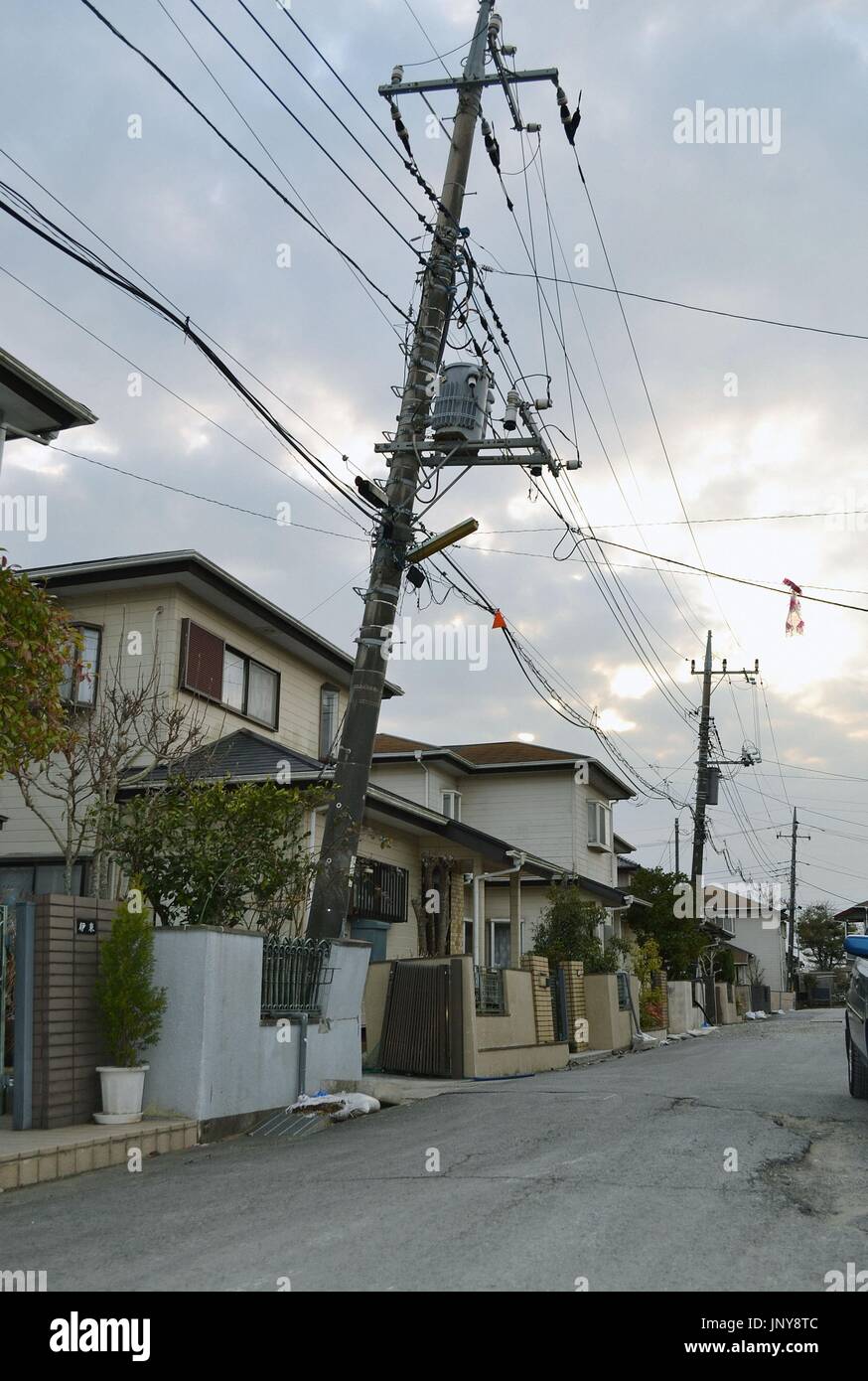 MITO, Japon - Photo prise le 22 février 2012, montre un poteau ...