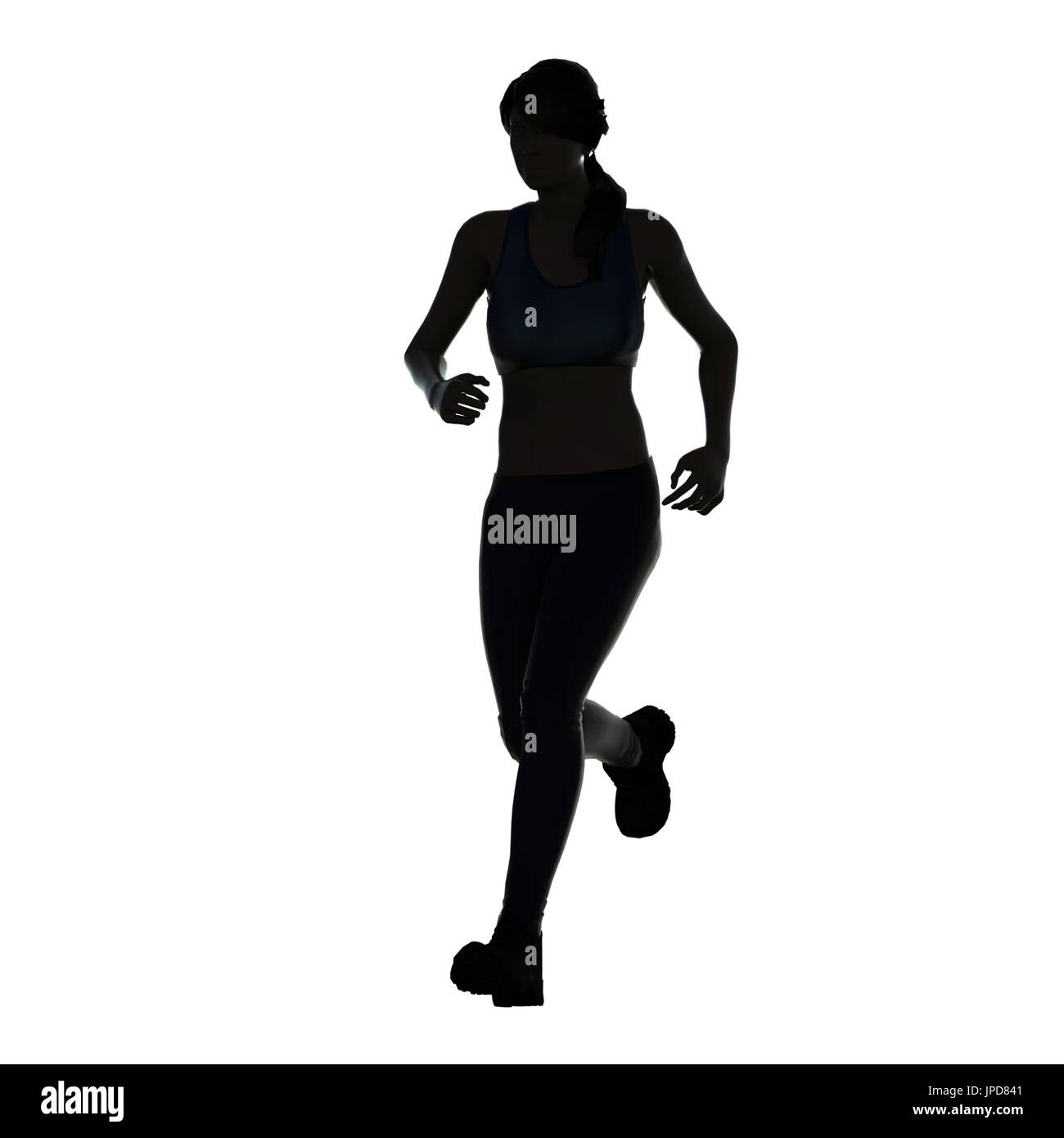 Femme qui court silhouette Banque d'images détourées - Alamy