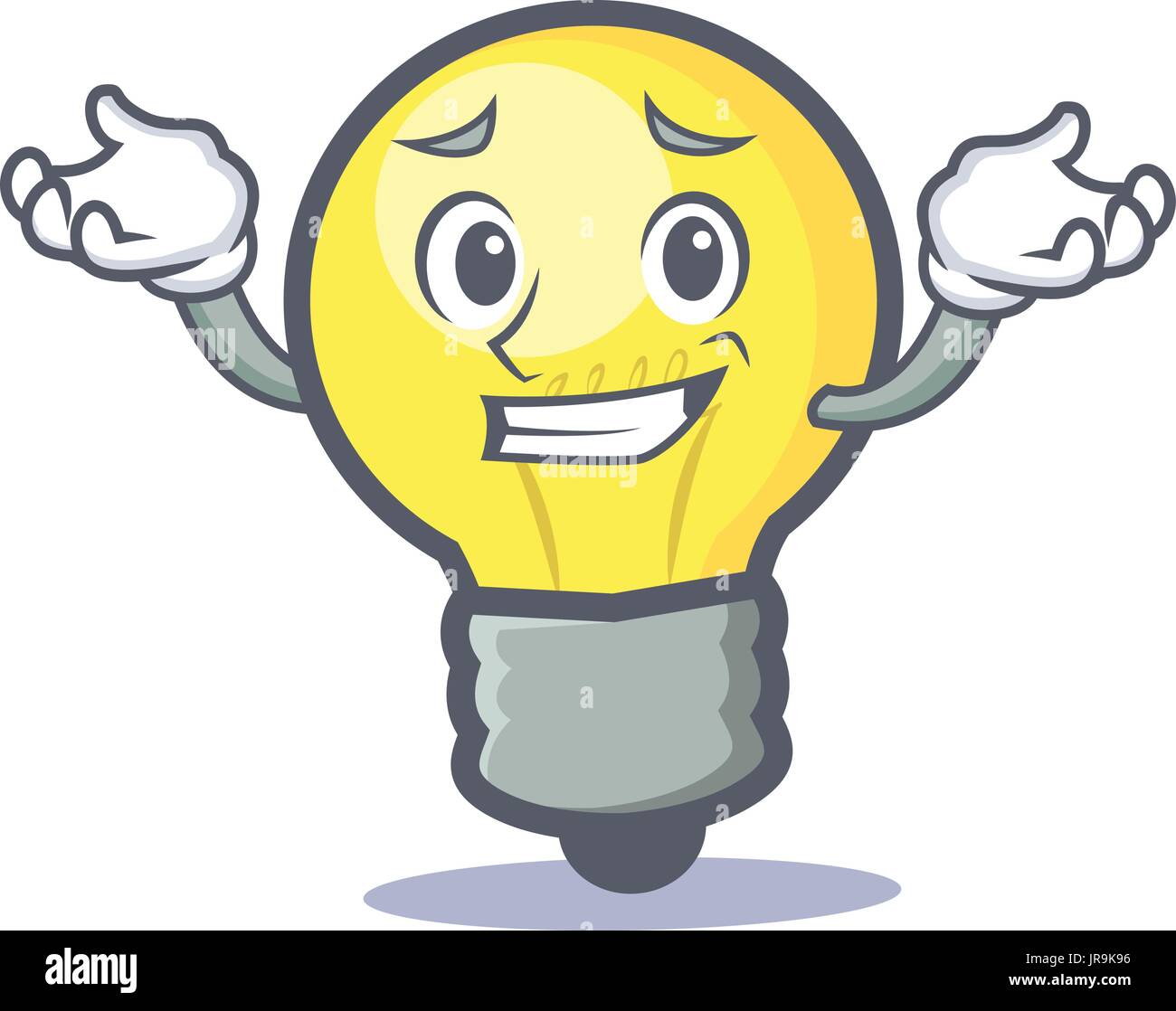 Light bulb cartoon smiley Banque d'images vectorielles - Alamy