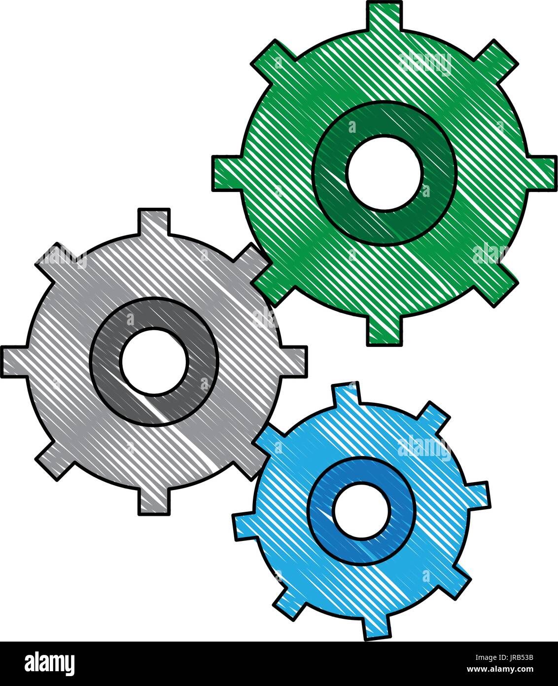 Symbole des engrenages concept de motion et la connexion et le ...