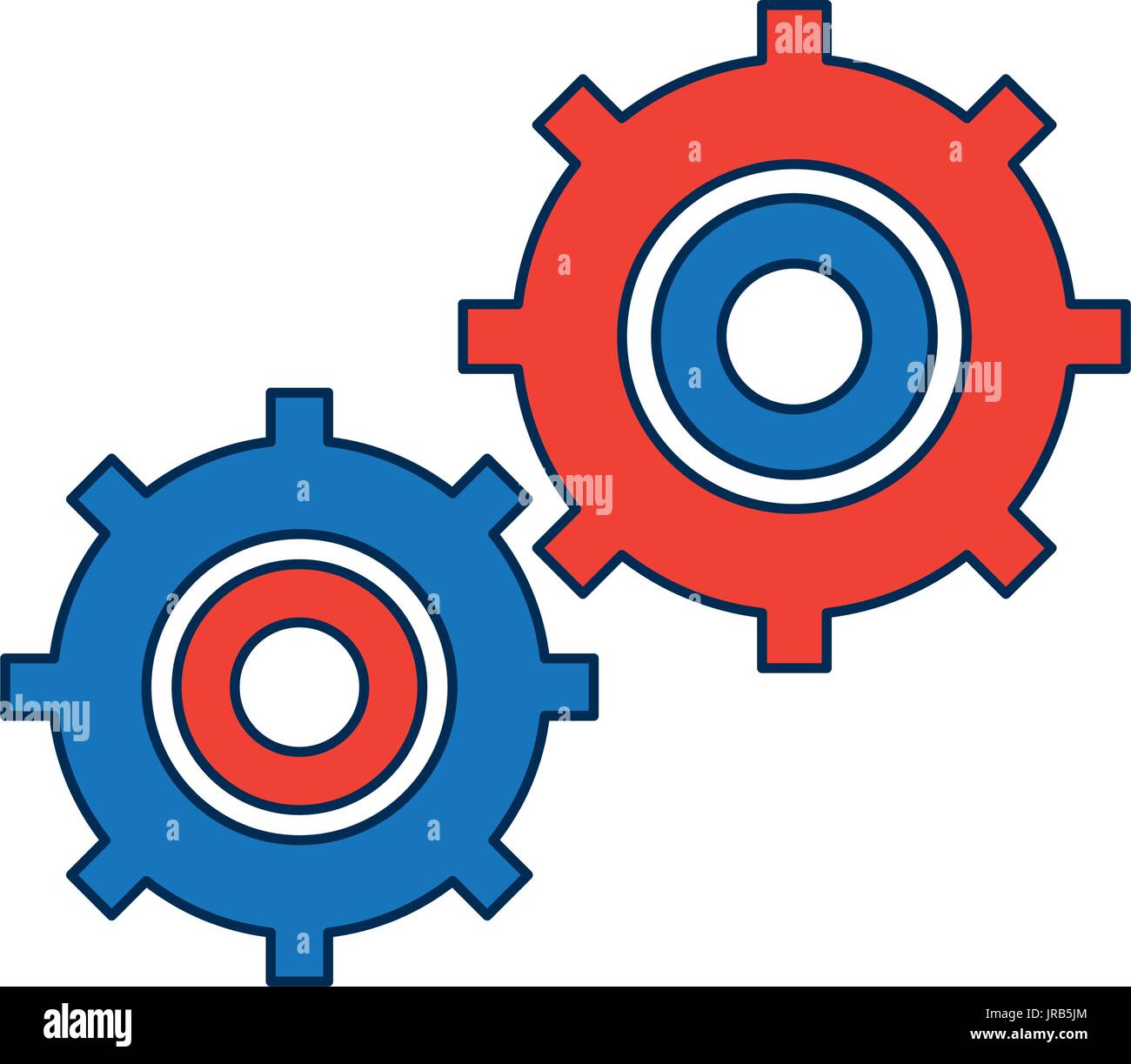 Symbole des engrenages concept de motion et la connexion et le ...