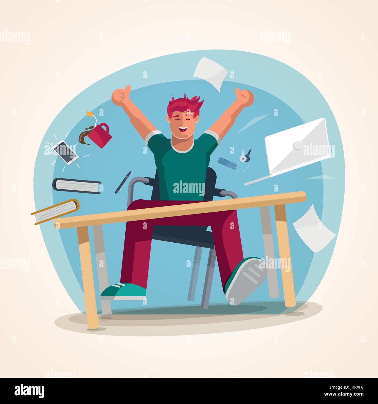 Bon saut Banque d'images vectorielles - Alamy