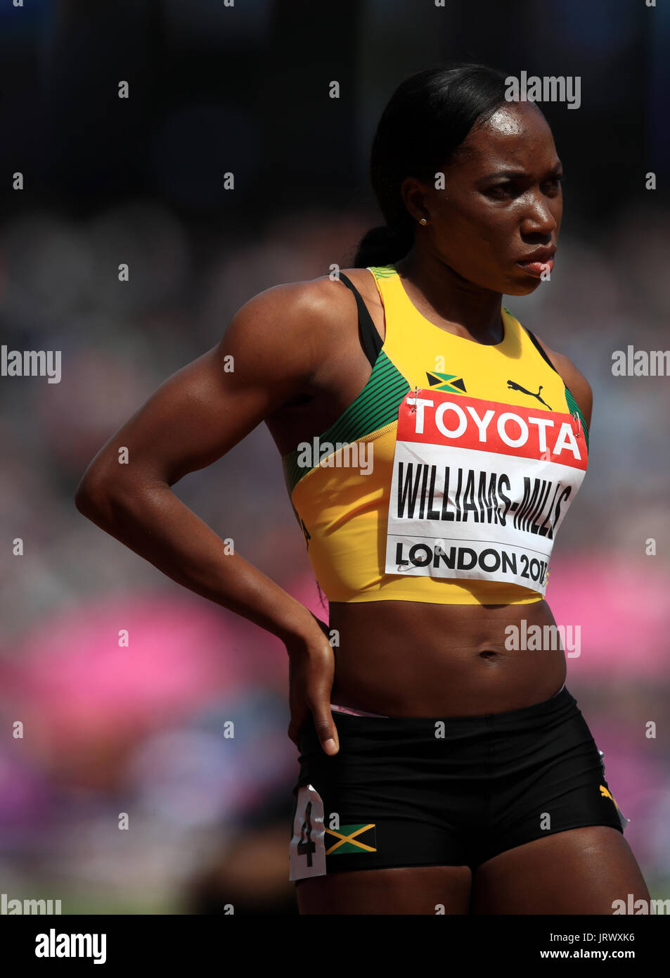 Novlene Williams-Mills de la Jamaïque au cours de la troisième journée ...