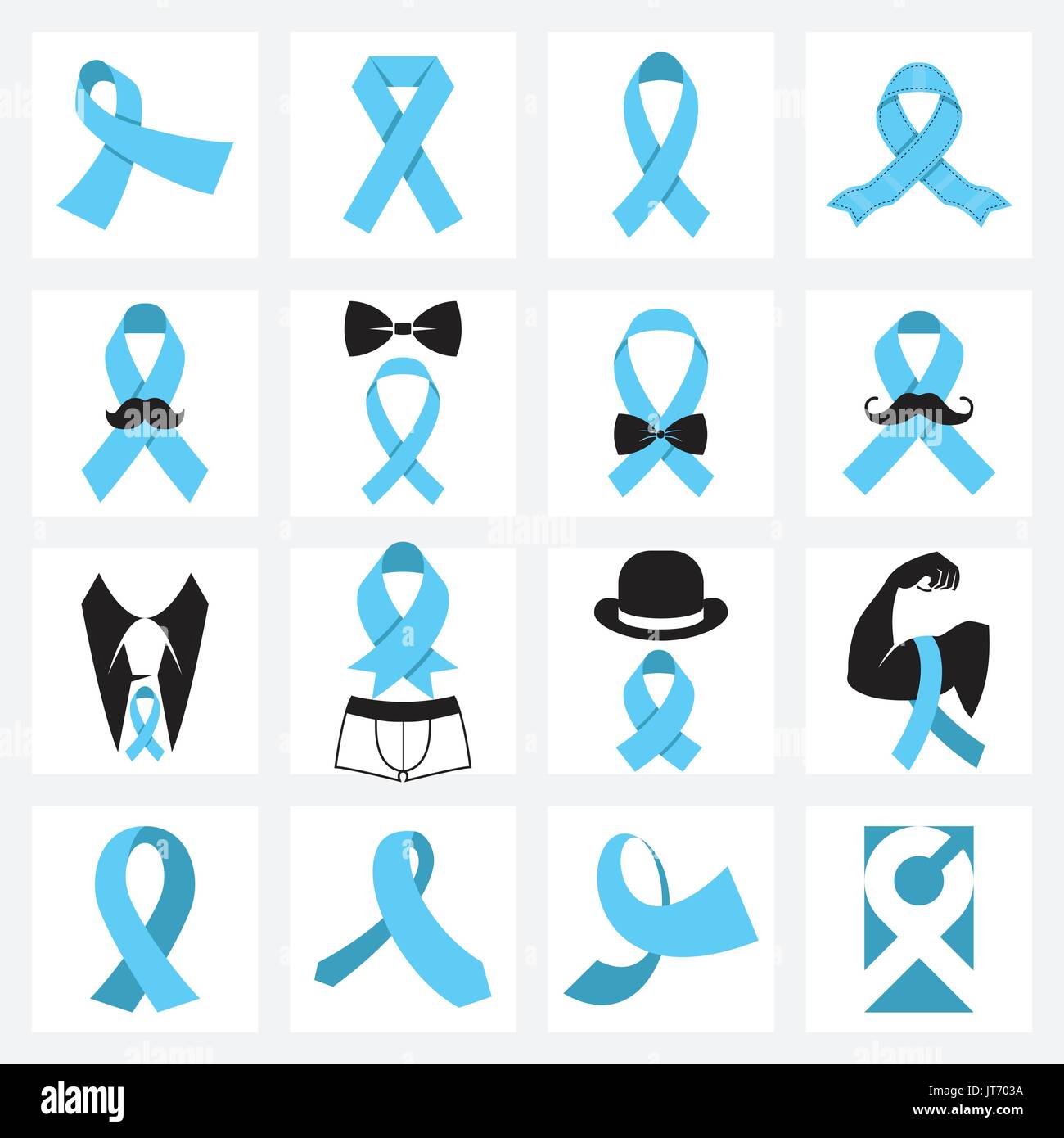 Symboles de la sensibilisation au cancer de la prostate Image Vectorielle Stock - Alamy