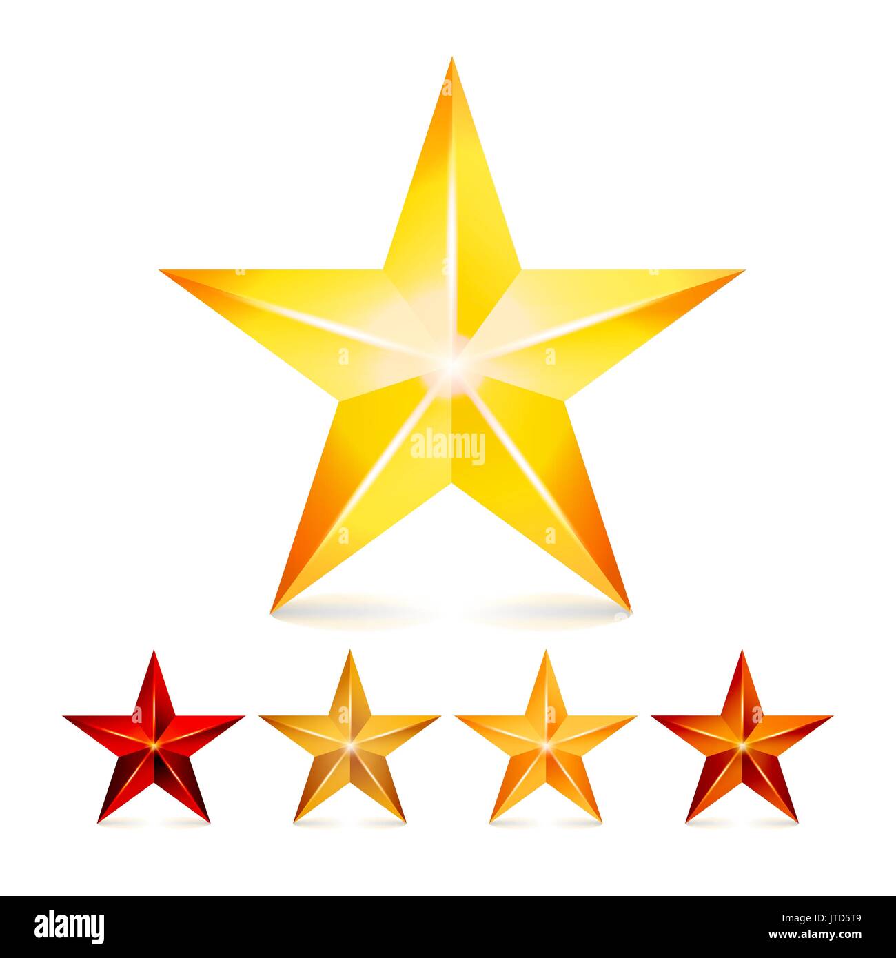 Réalisation Vector Star ensemble. Symboles réalistes de décoration. L ...