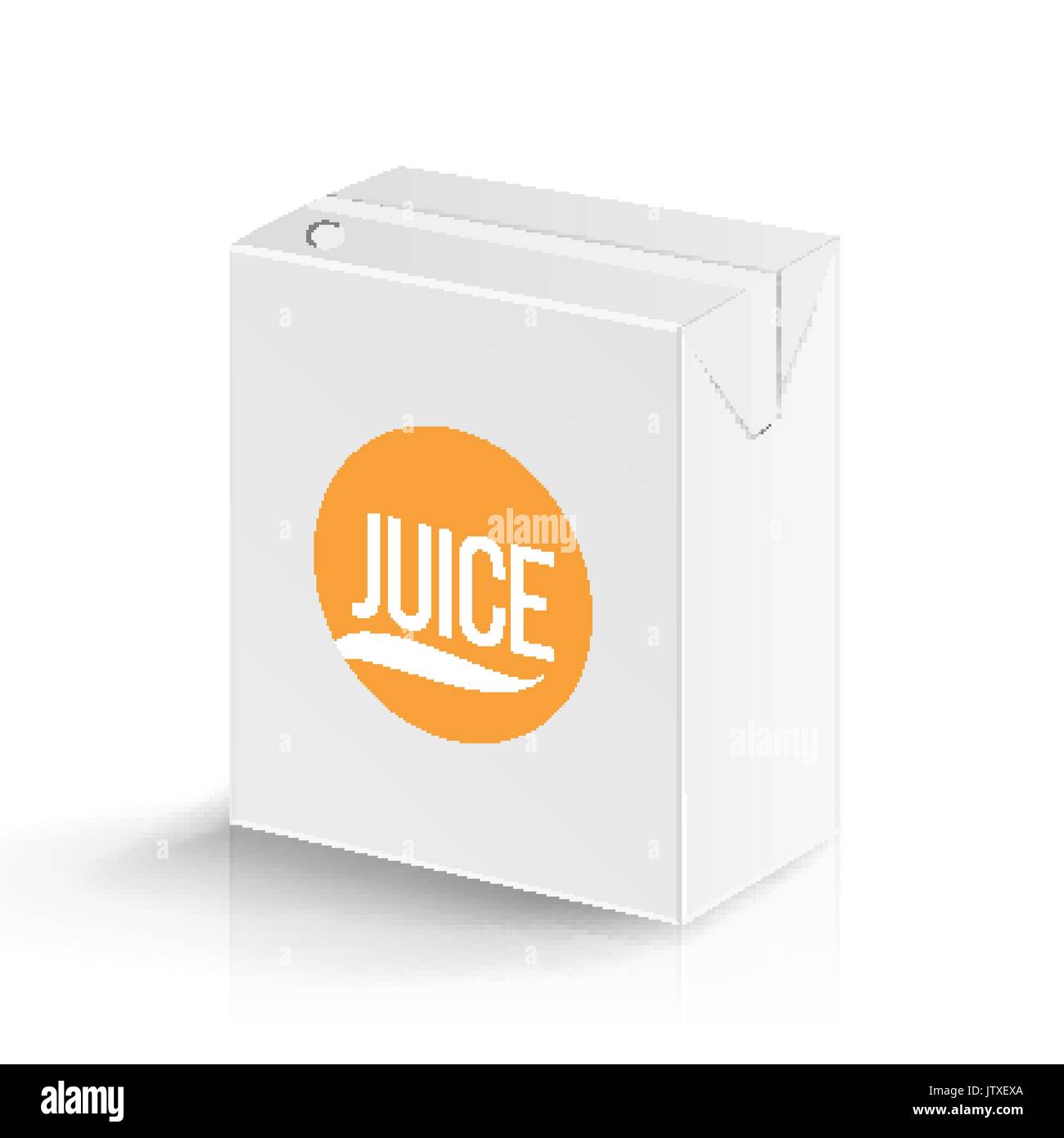 Paquet de jus Maquette réaliste vecteur modèle. Marquage carton fort ...