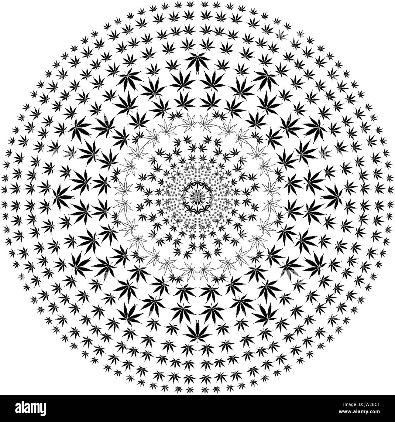 Mandala feuille de cannabis Banque de photographies et d’images à haute ...