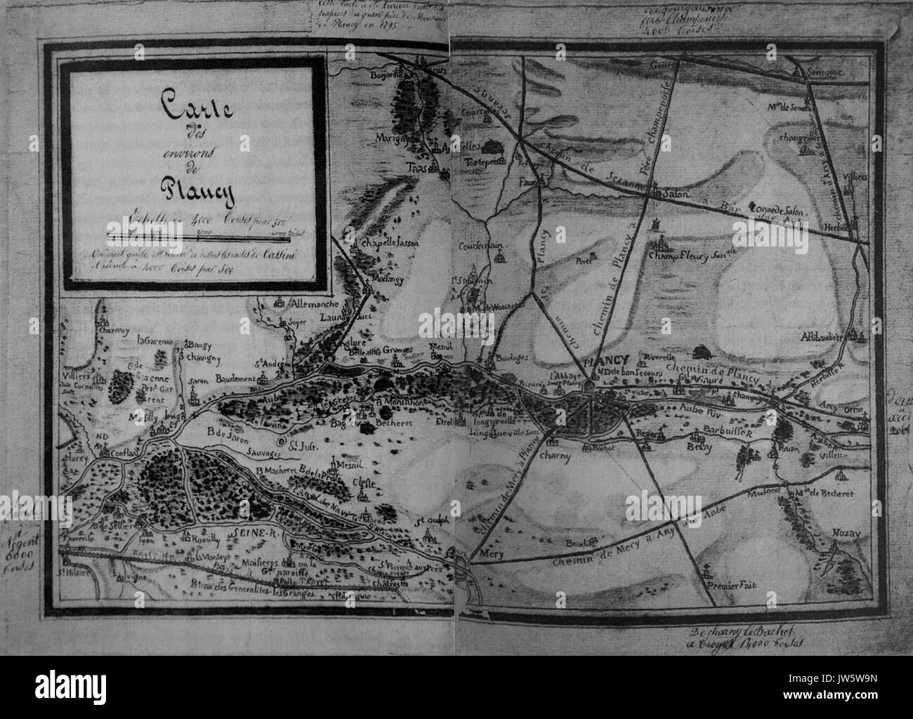 Cassini map Banque d'images noir et blanc - Alamy