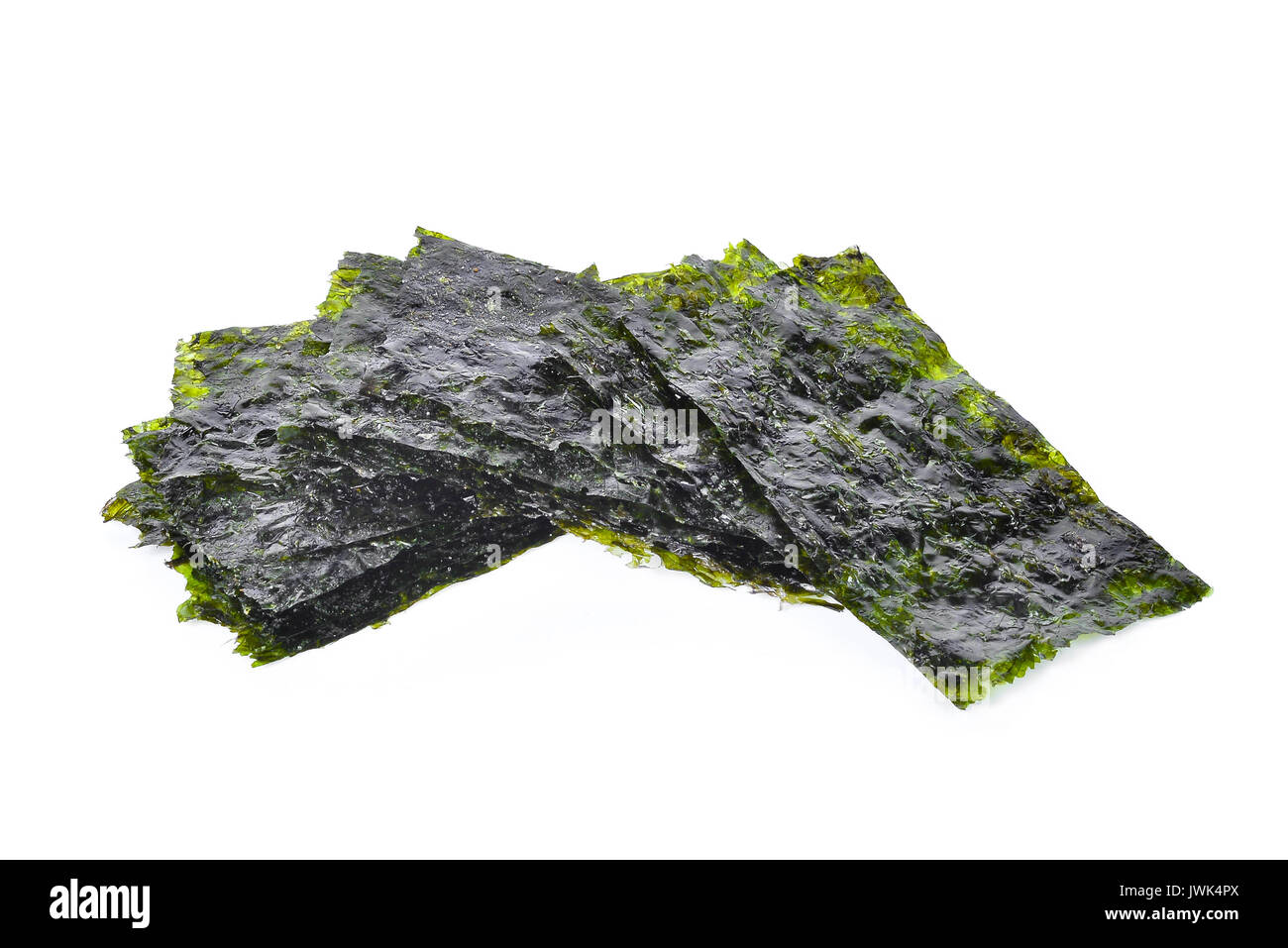 Algues comestibles nori sur fond noir Banque de photographies et d ...