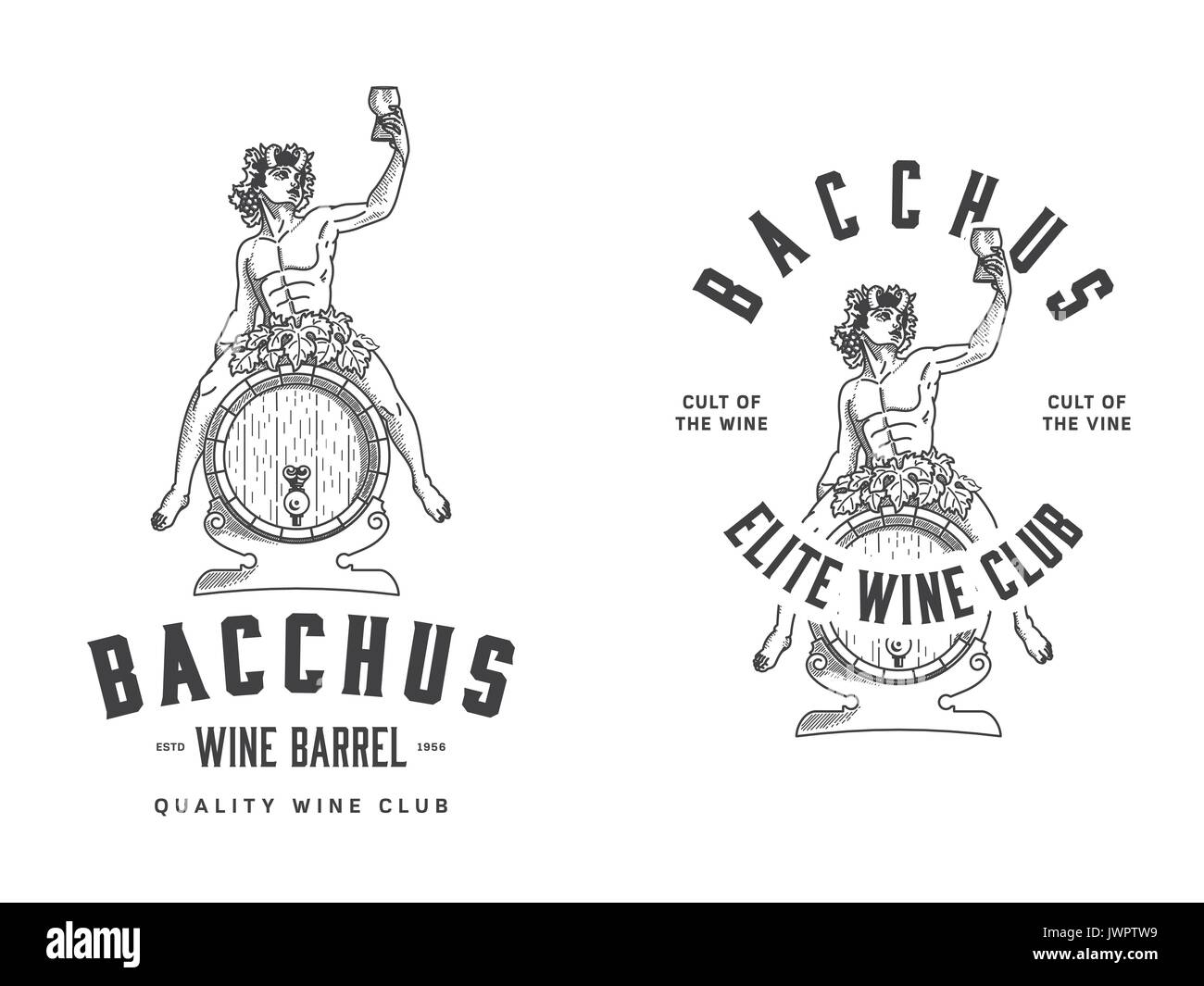 The symbol of bacchus Banque d'images vectorielles - Alamy
