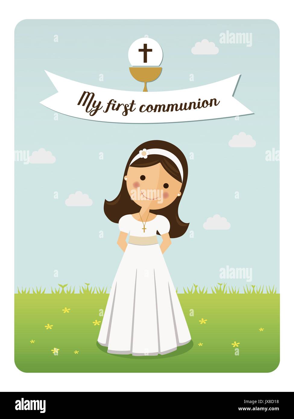 First holy communion catholic Banque d'images vectorielles - Page 2 - Alamy