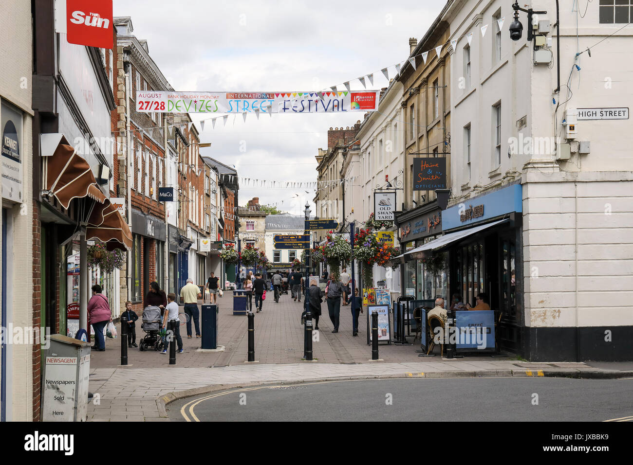 Le centre-ville de Devizes, Wiltshire, Angleterre, Royaume-Uni Photo ...