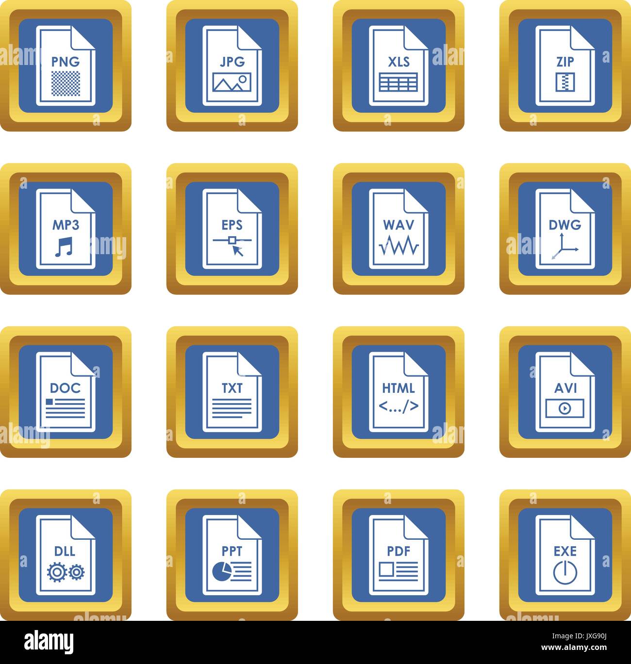 Blue folder icons upload download Banque d'images vectorielles - Alamy
