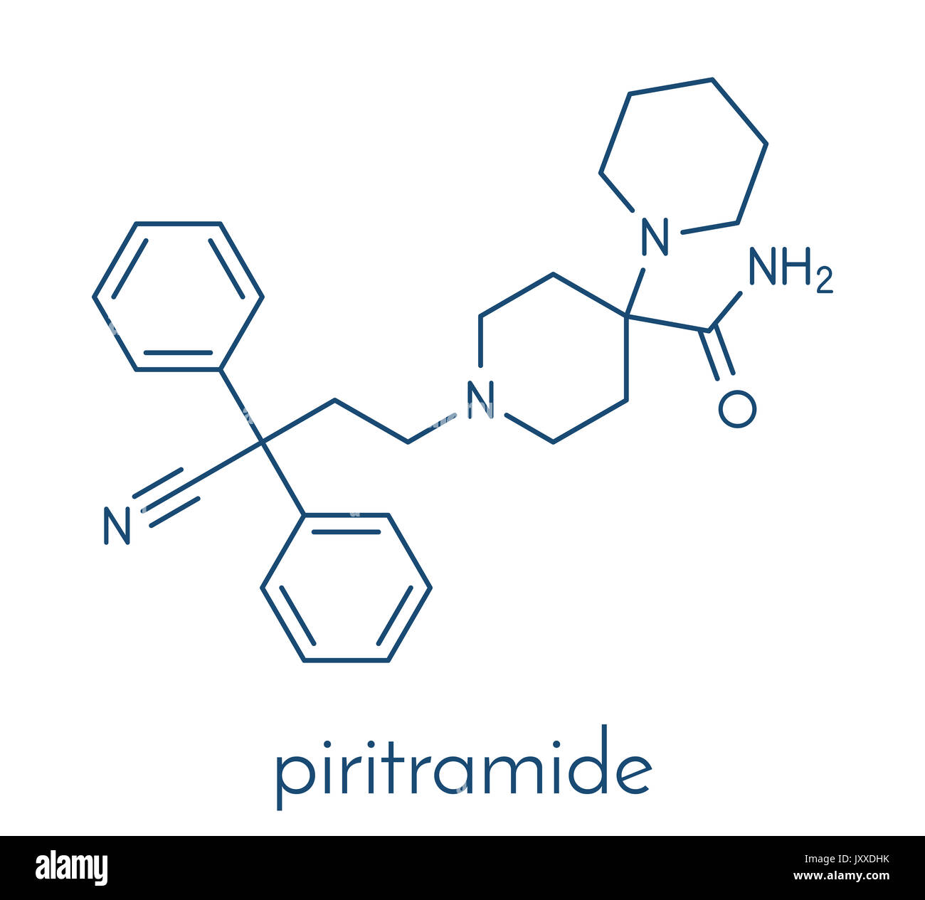 Analgetic opioïdes Piritramide molécule pharmaceutique. Formule ...