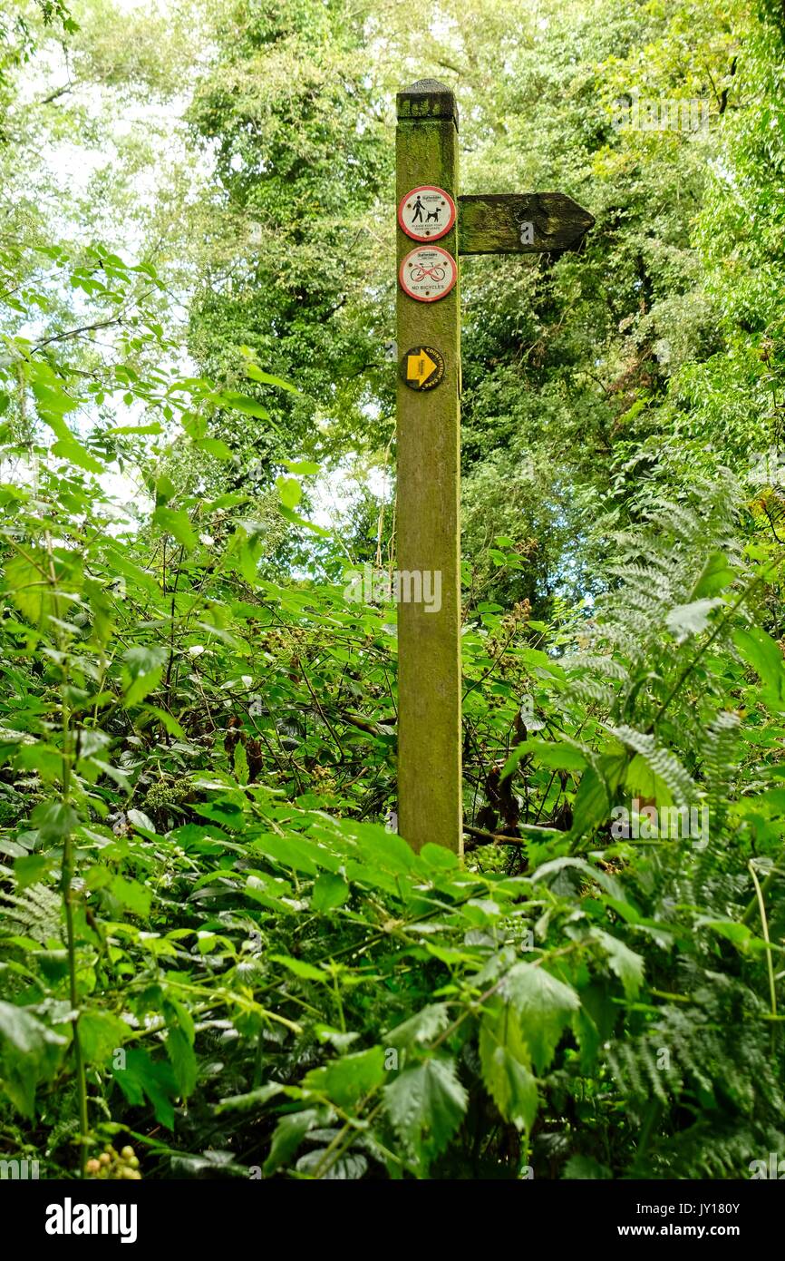 Panneau indiquant les directions du sentier Banque de photographies et ...