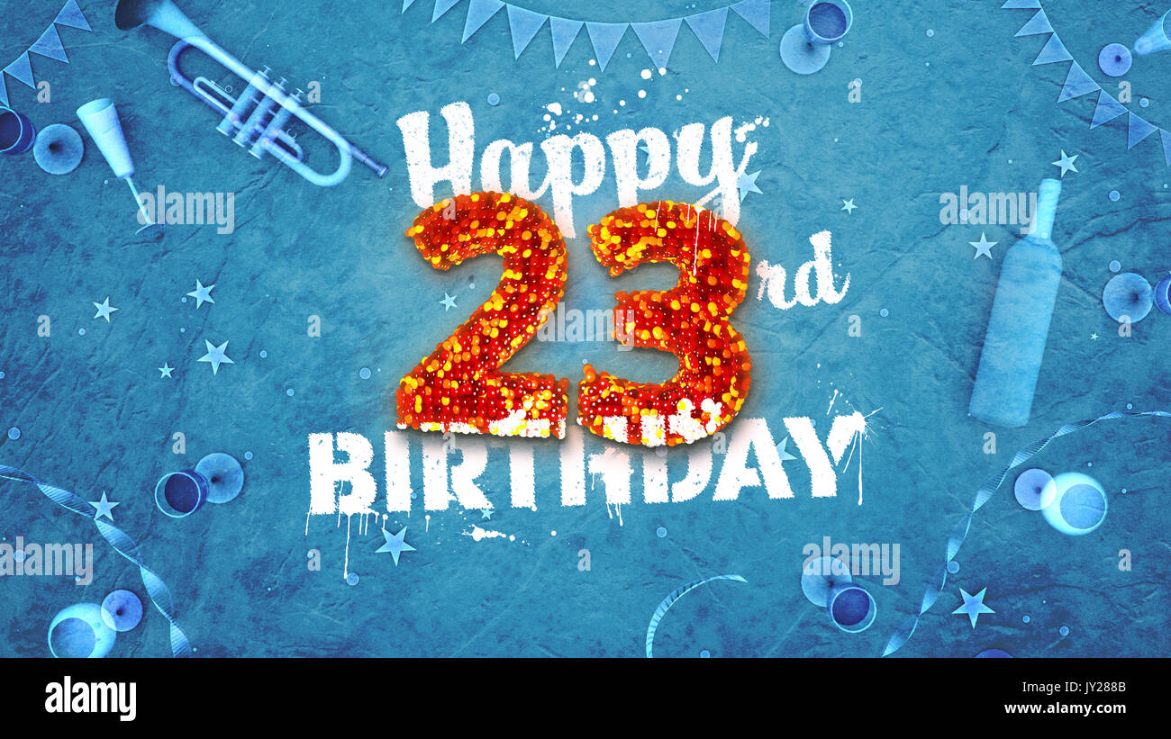 Joyeux anniversaire 23 Banque de photographies et d’images à haute ...