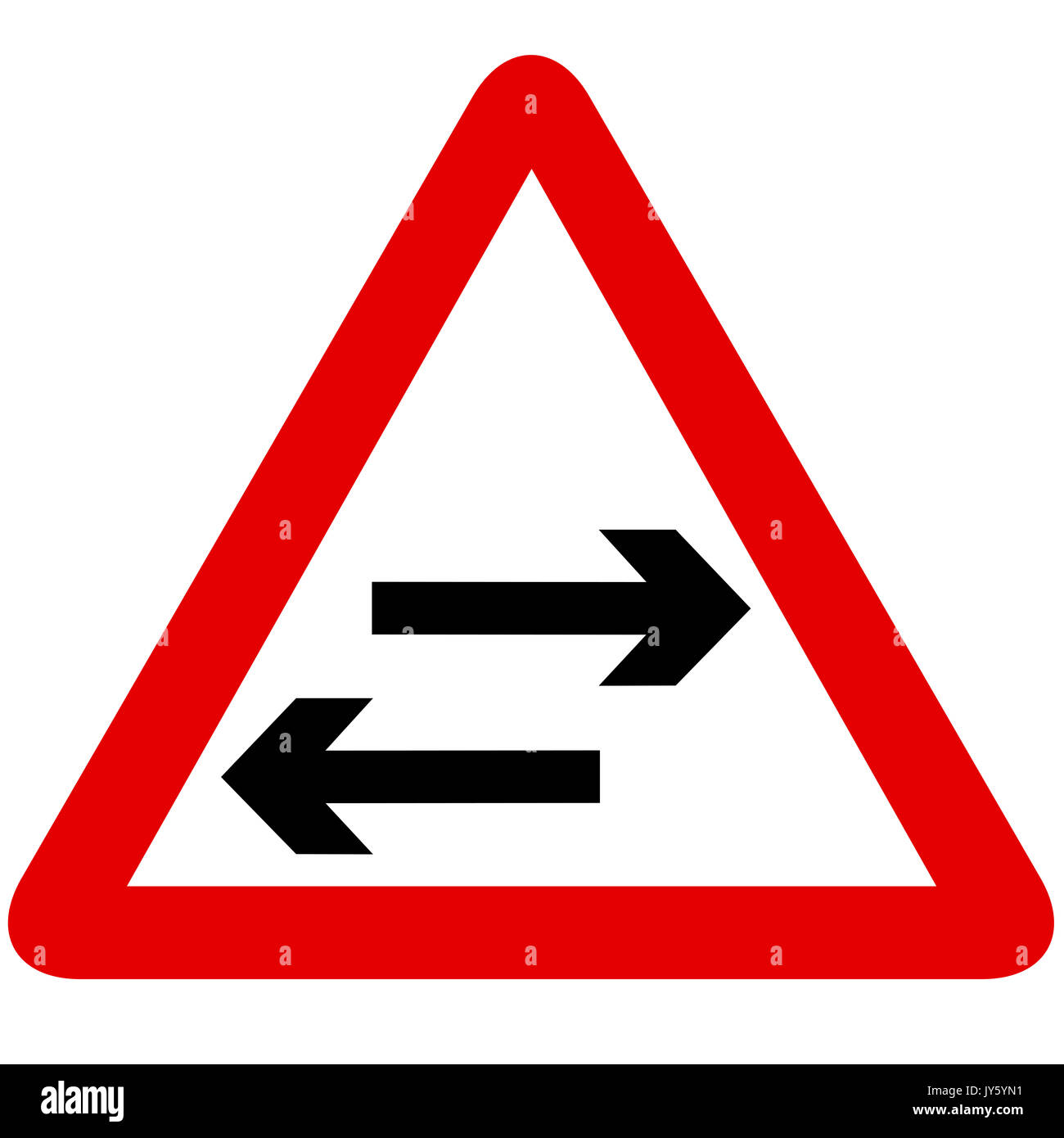 Panneau de signalisation bidirectionnel Banque d'images détourées - Alamy