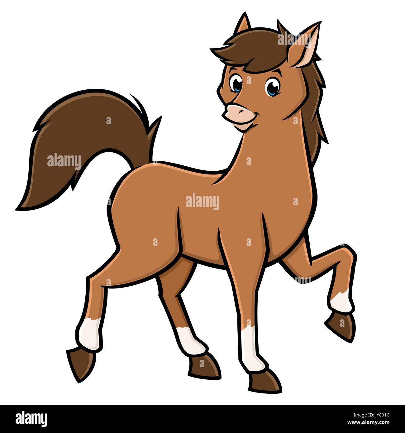 Cheval cartoon Banque d'images détourées - Alamy