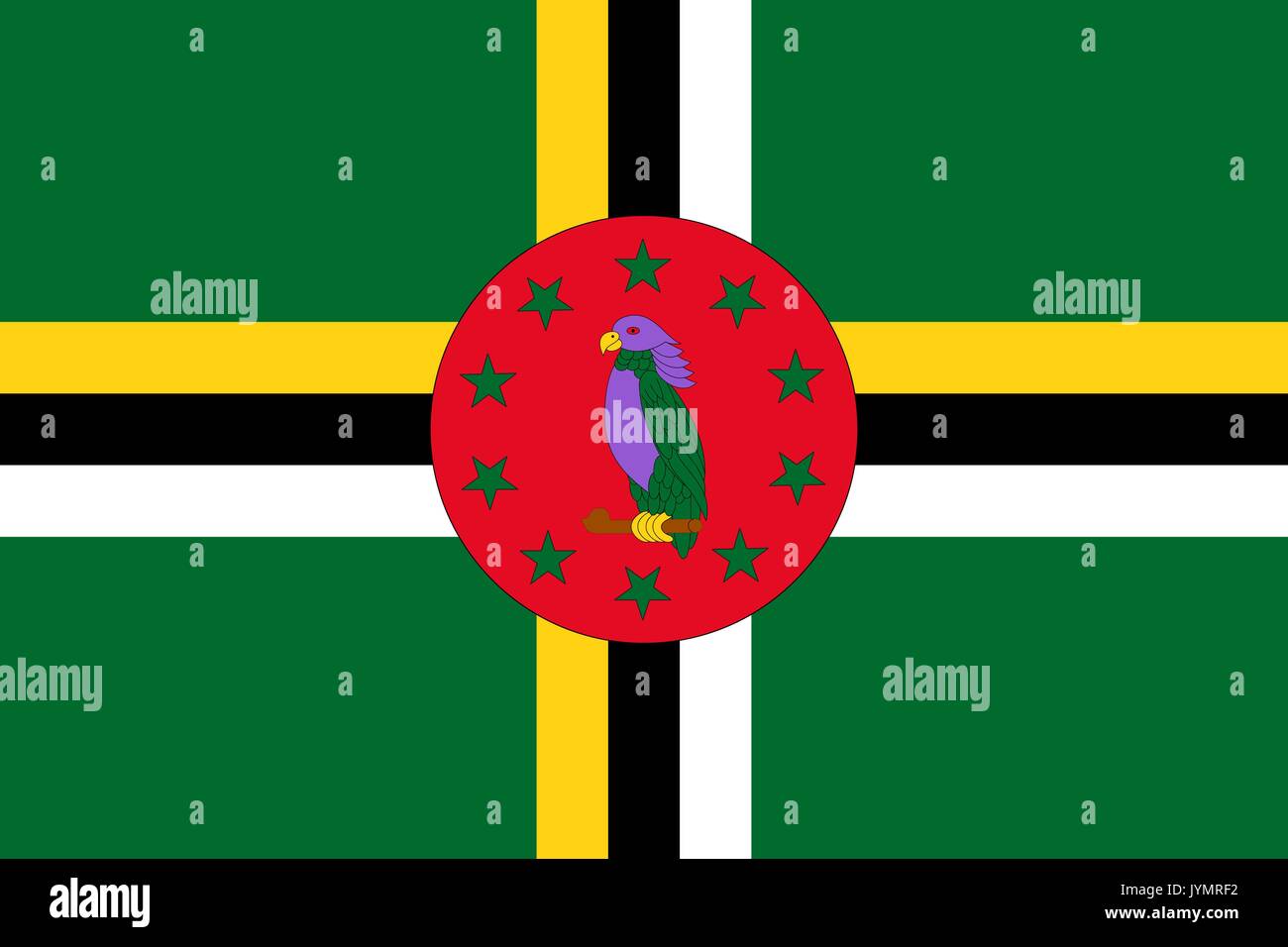 Drapeau dominique Banque d'images vectorielles - Alamy