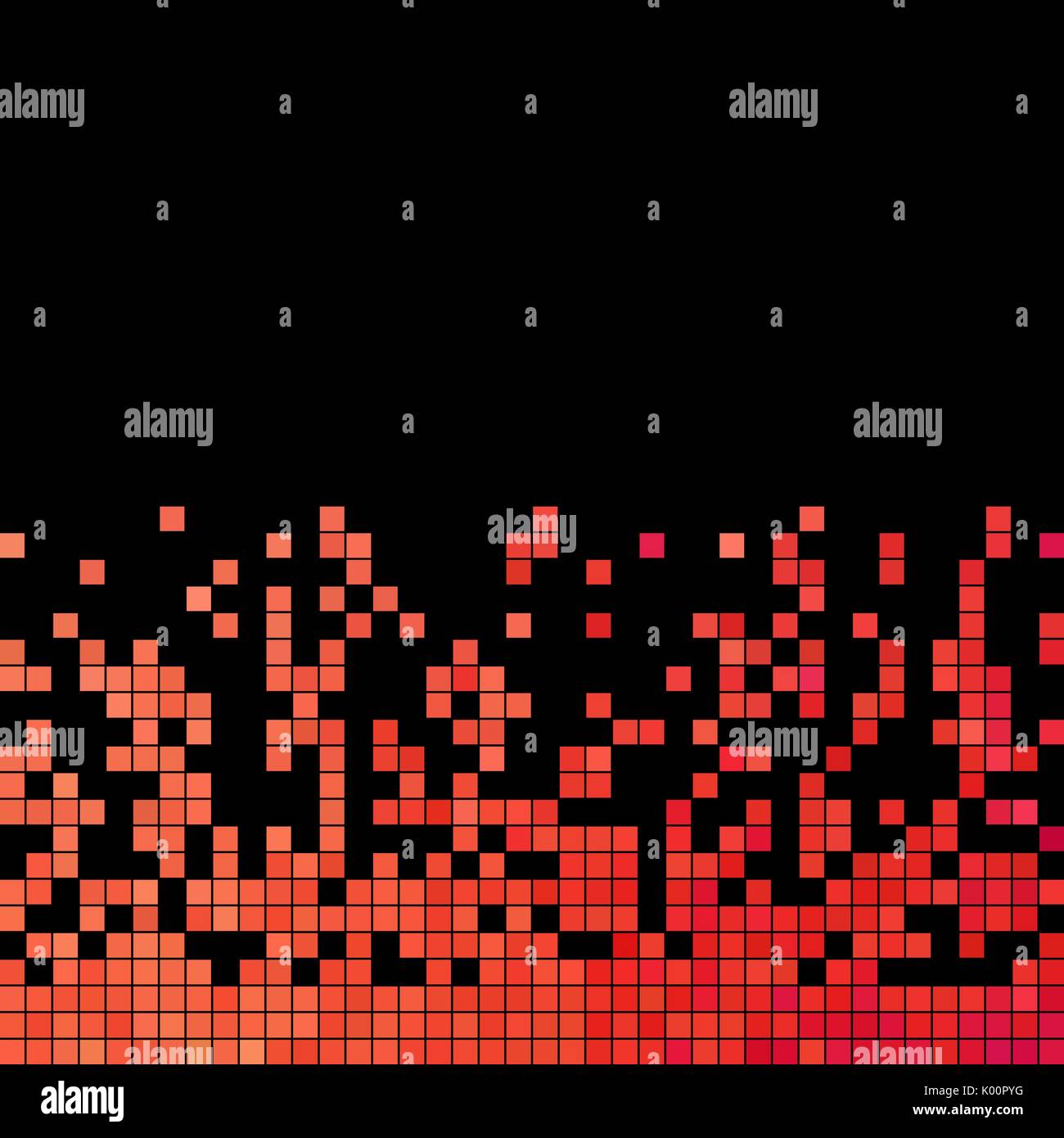 Abstract vector background mosaïque pixel carré - rouge Image ...