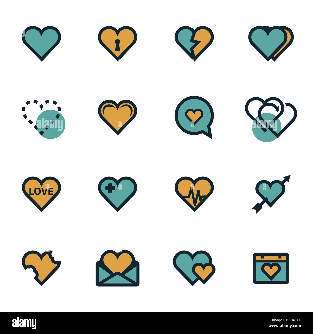 Notre Coeur Banque d'images vectorielles - Alamy