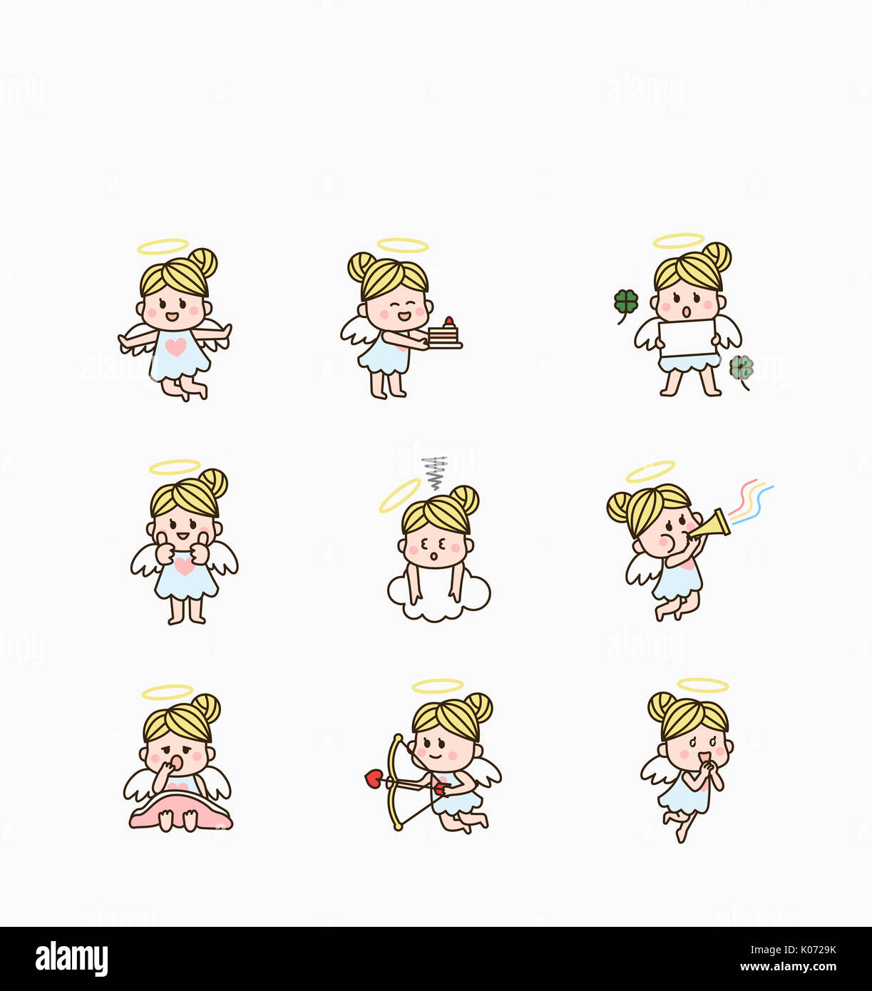Angel emoticon Banque d'images détourées - Alamy