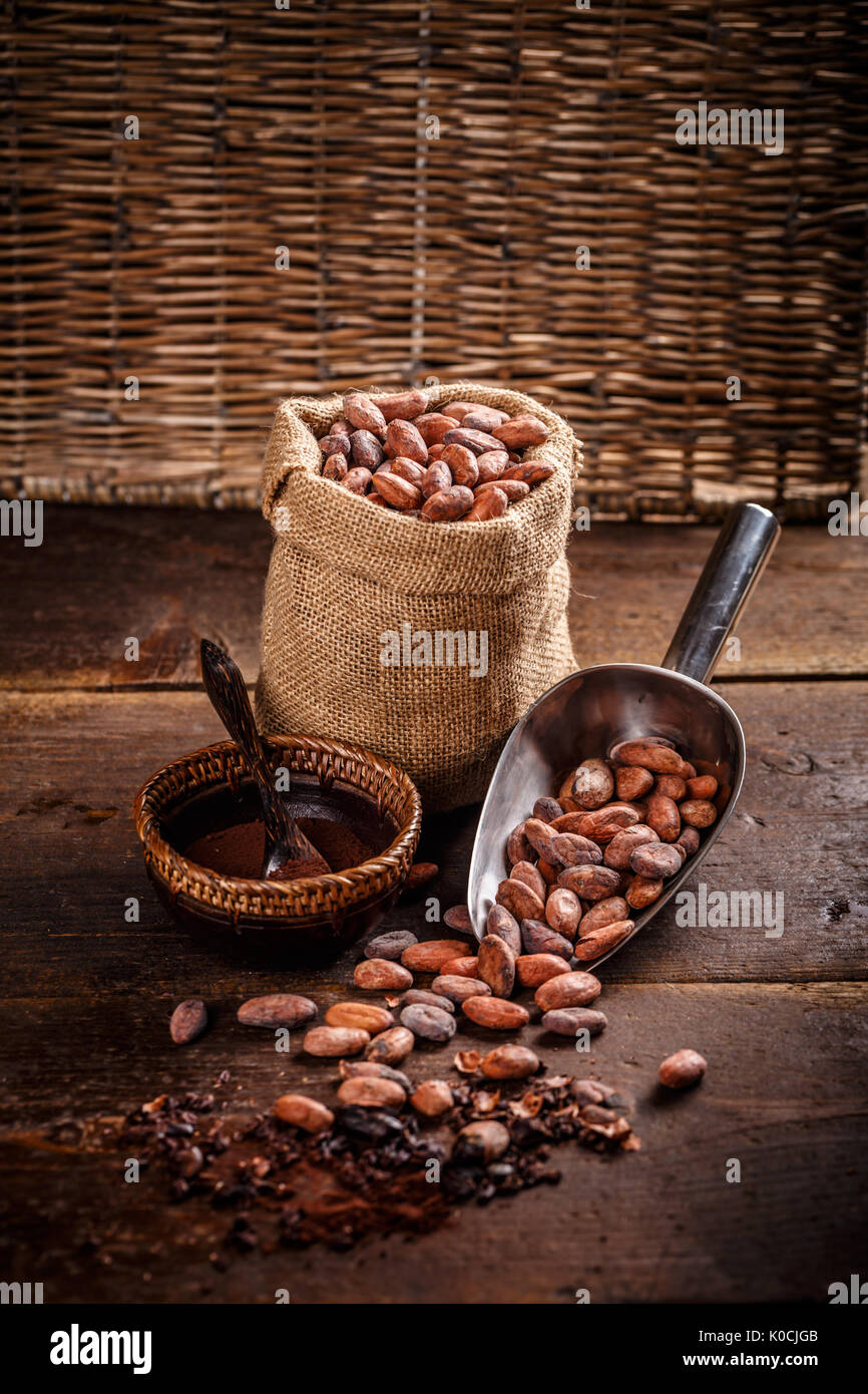 Sack Of Cacao Banque d'image et photos - Alamy