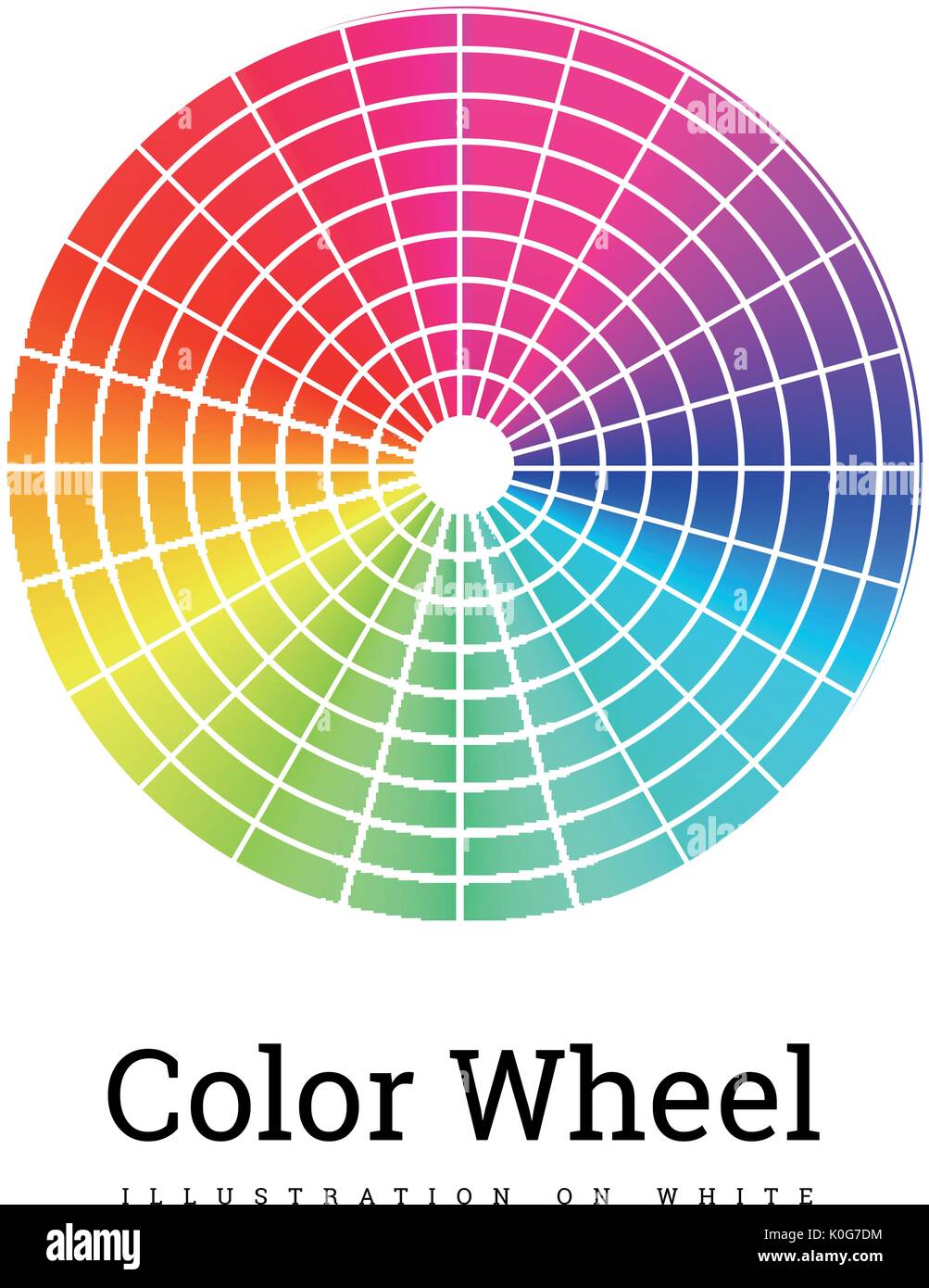 Roue des couleurs vector illustration Image Vectorielle Stock - Alamy