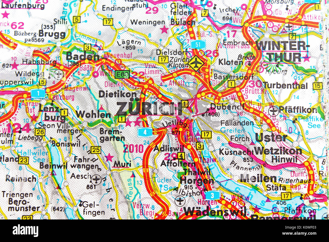 Zürich map Banque de photographies et d’images à haute résolution - Alamy