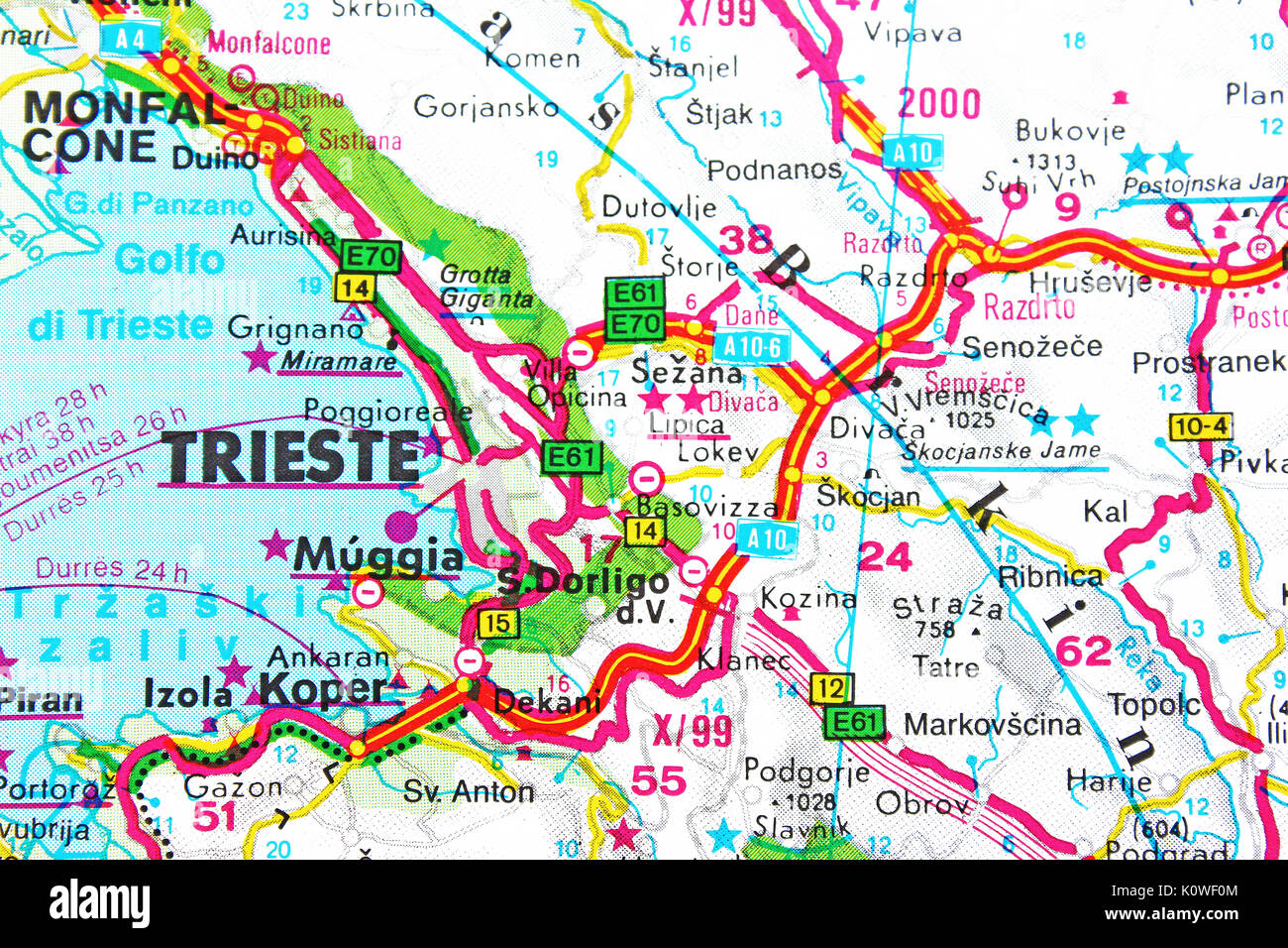 Trieste map Banque de photographies et d’images à haute résolution - Alamy