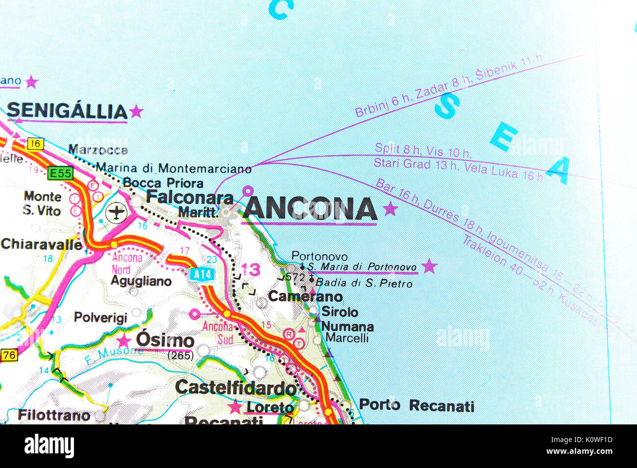 Ancona Map Banque d'image et photos - Alamy