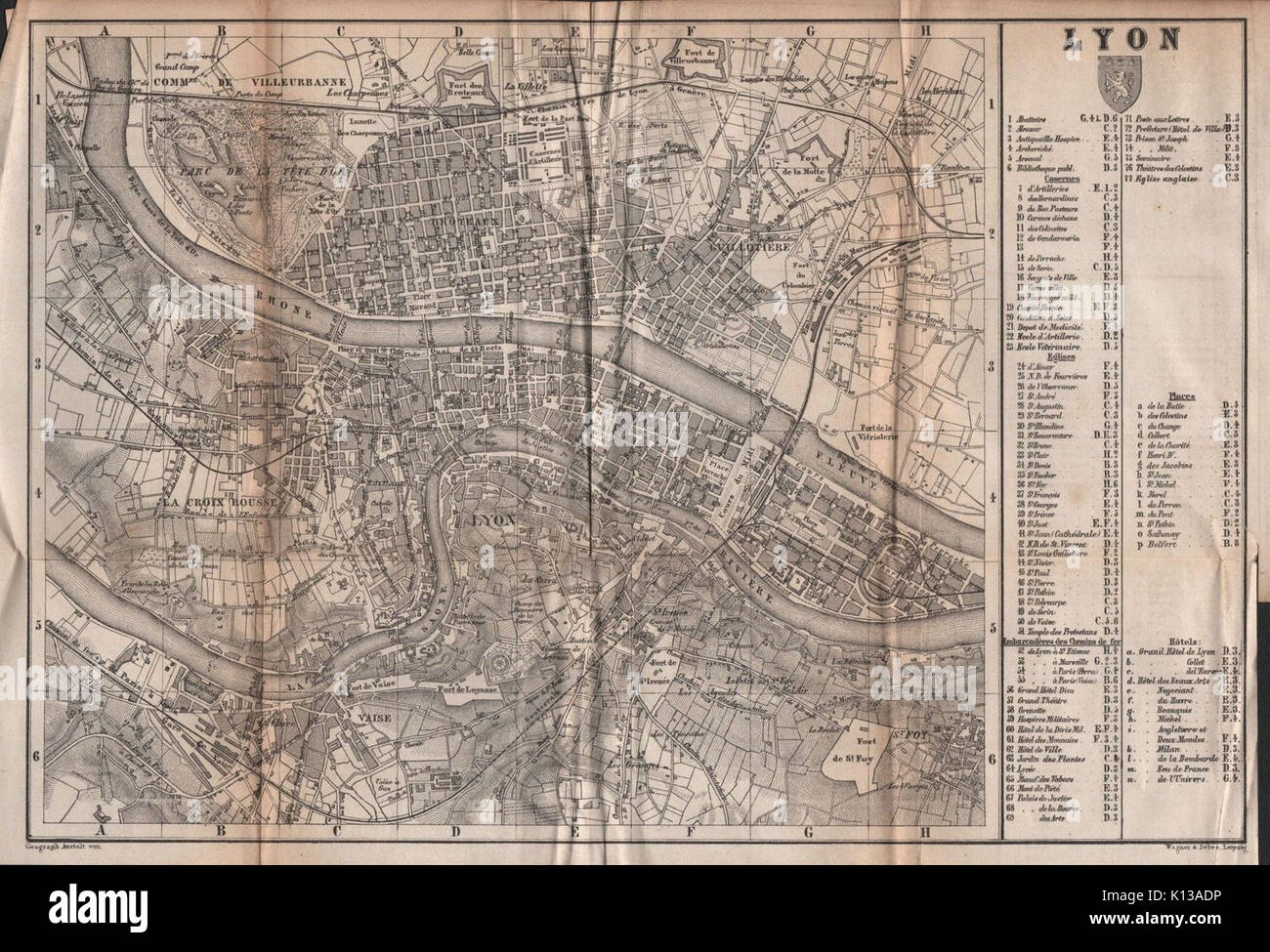 Lyon map Banque de photographies et d’images à haute résolution - Alamy