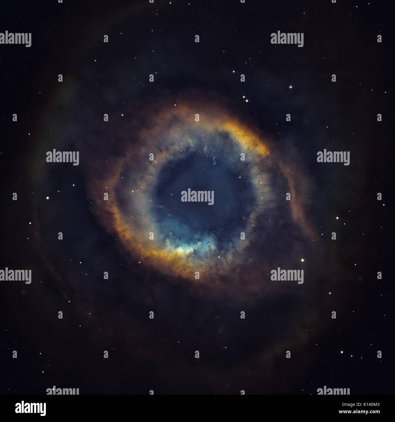 La Nébuleuse Hélix ou NGC 7293. C'est l'une des nébuleuses planétaires ...