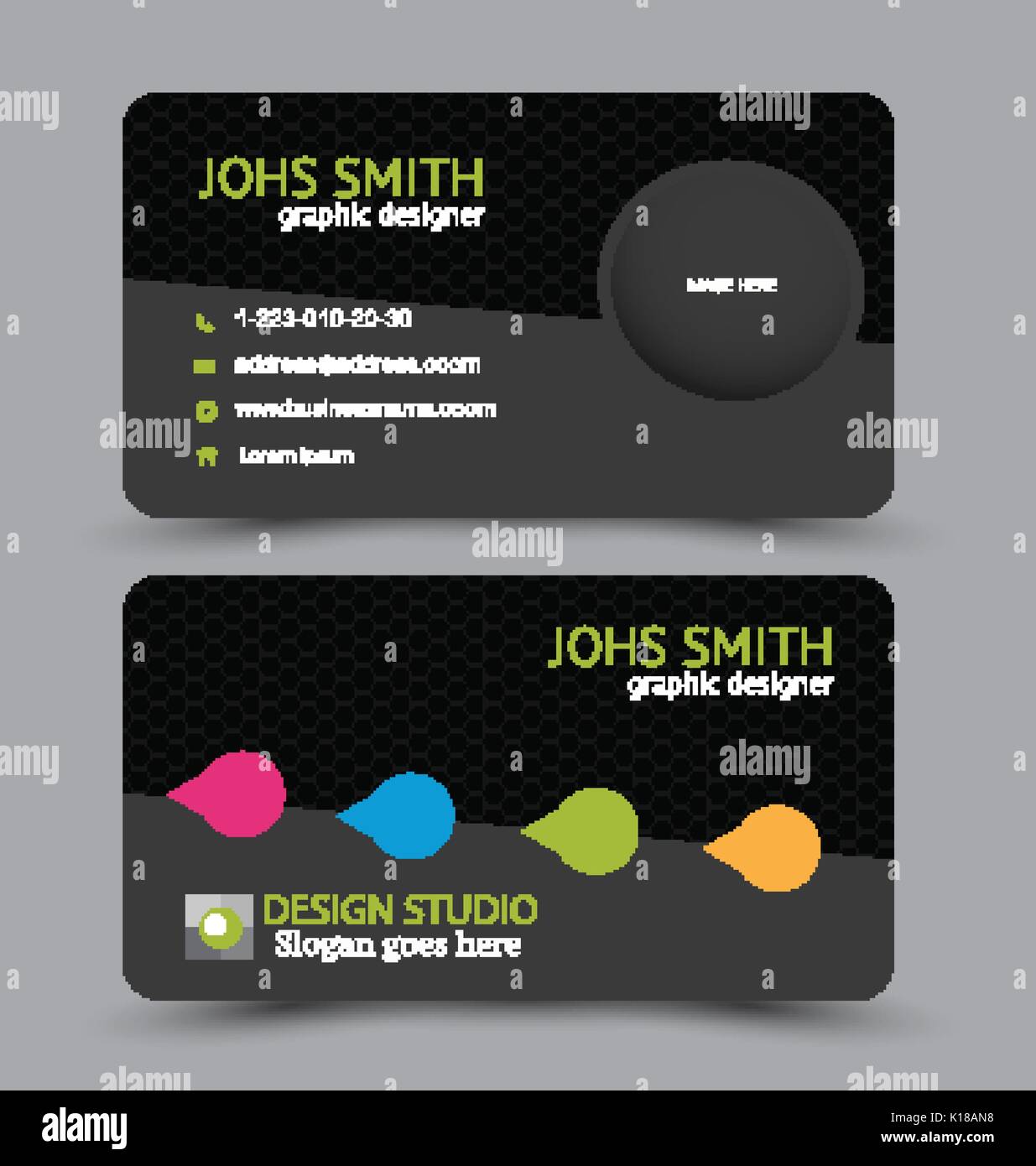 Carte Daffaires Design Modèle De Lentreprise Corporate Style Vector Illustration Image