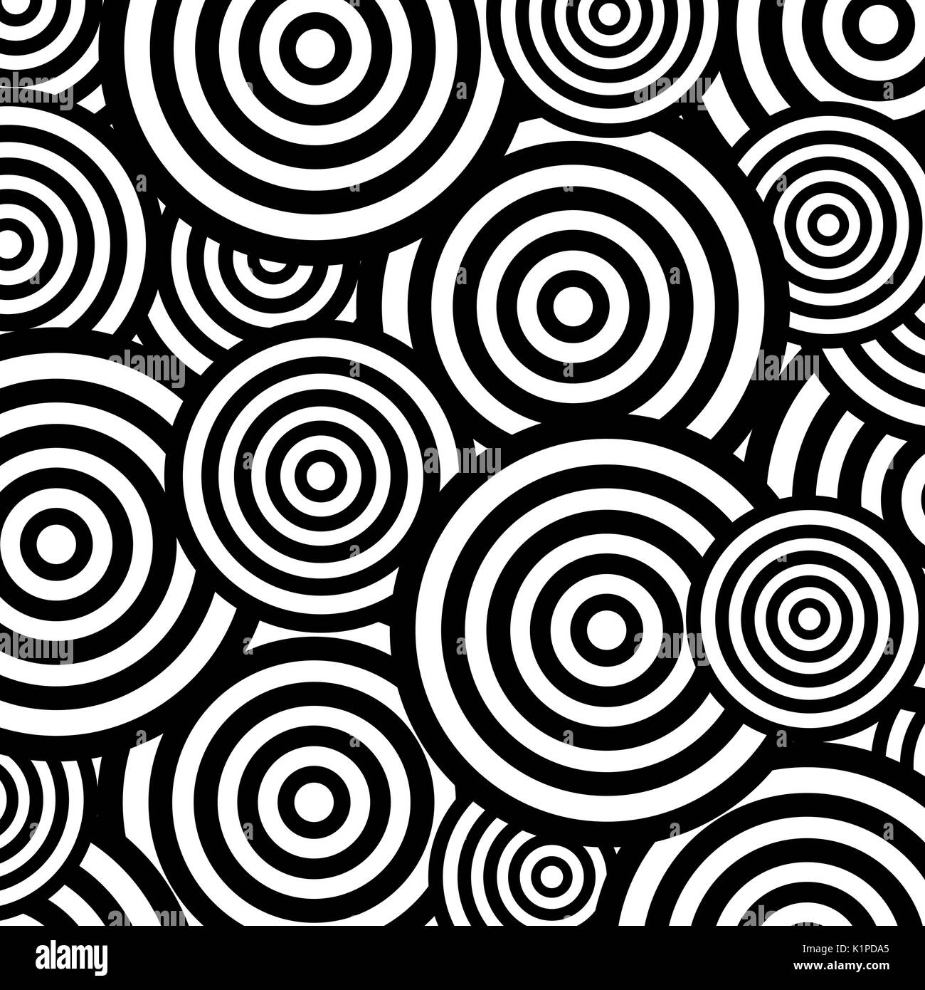 Fond noir et blanc avec des formes circulaires vector illustration ...