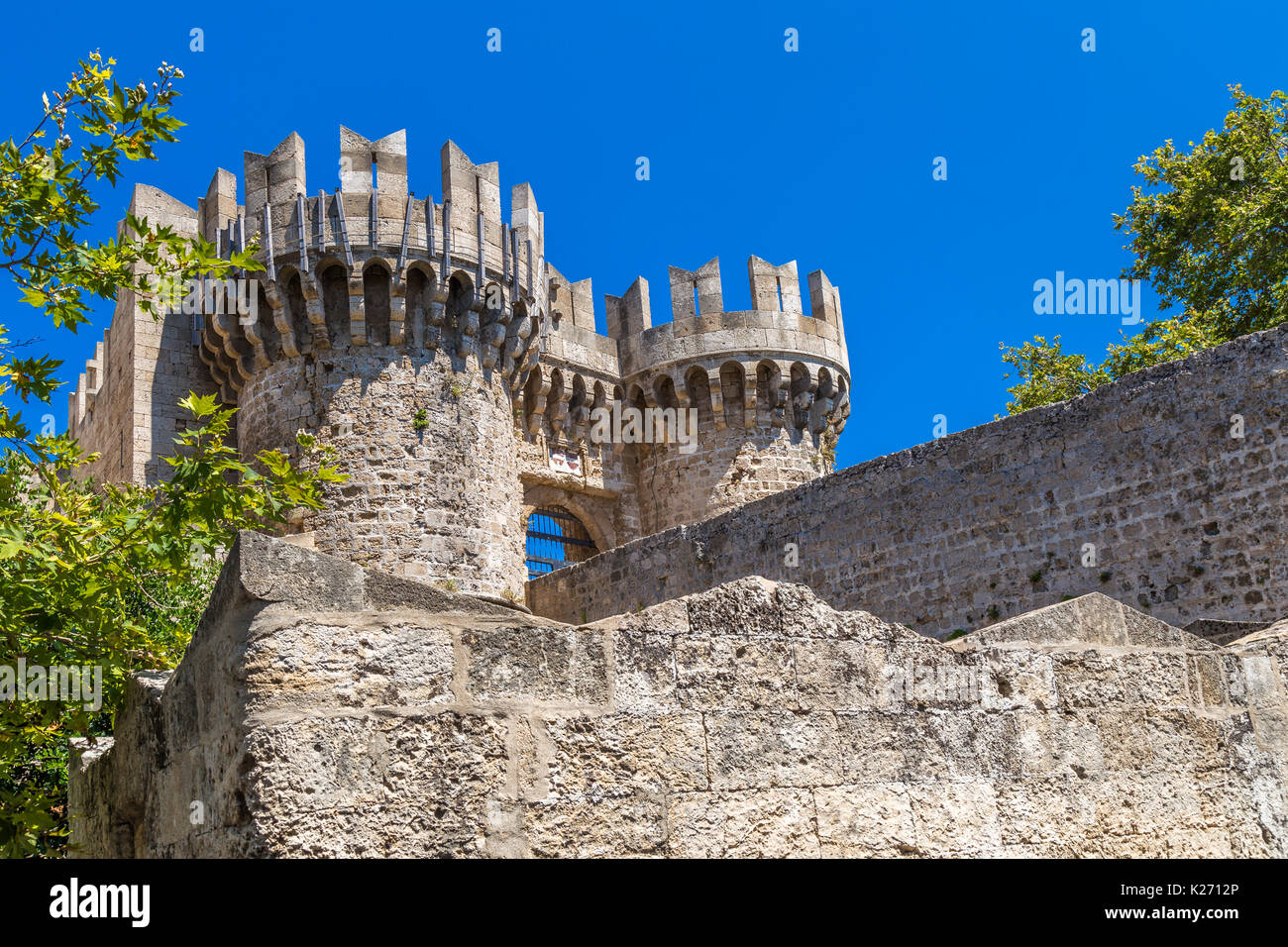 Rhodes town wall Banque de photographies et d’images à haute résolution ...