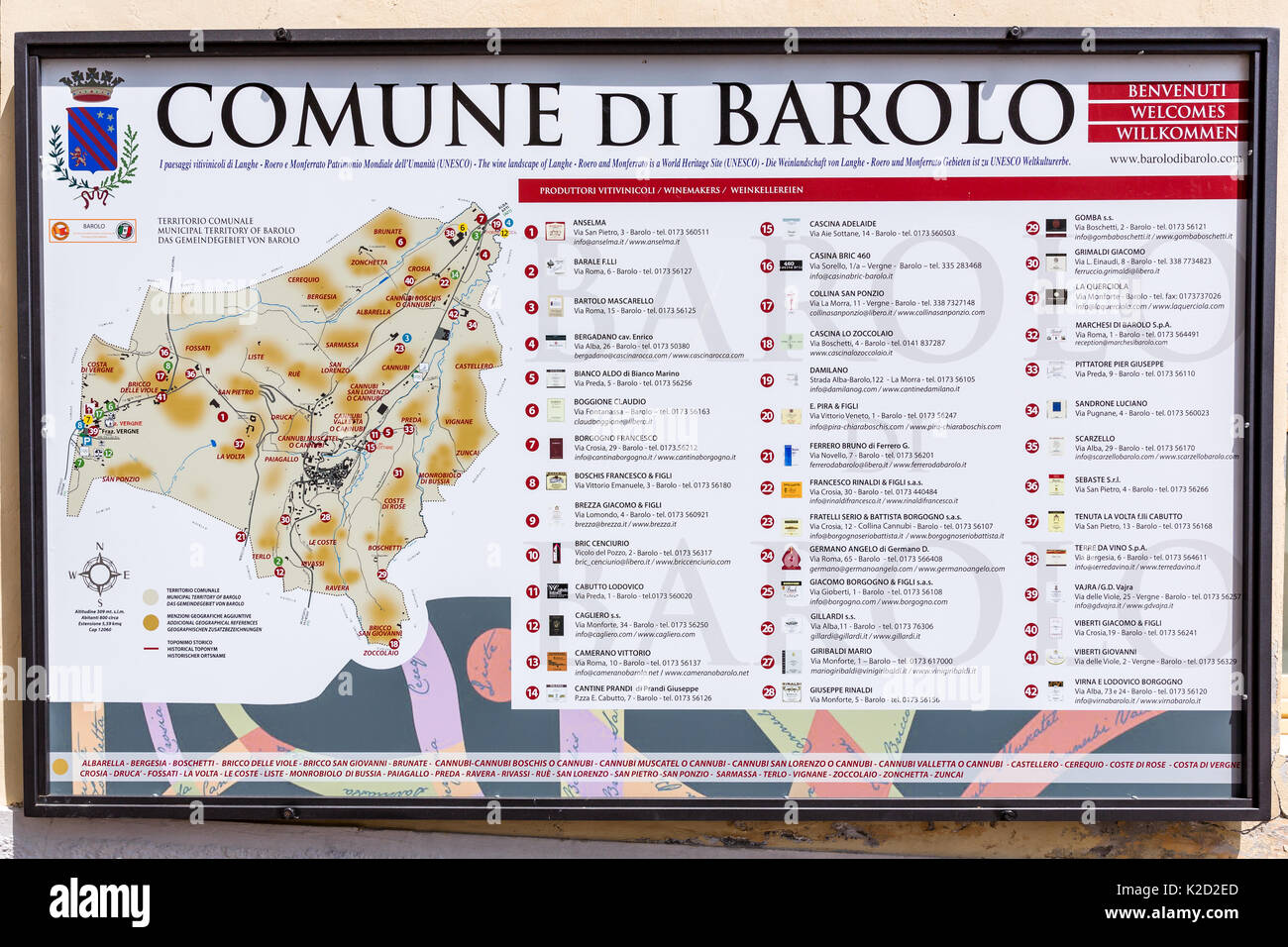 Barolo map Banque de photographies et d’images à haute résolution - Alamy
