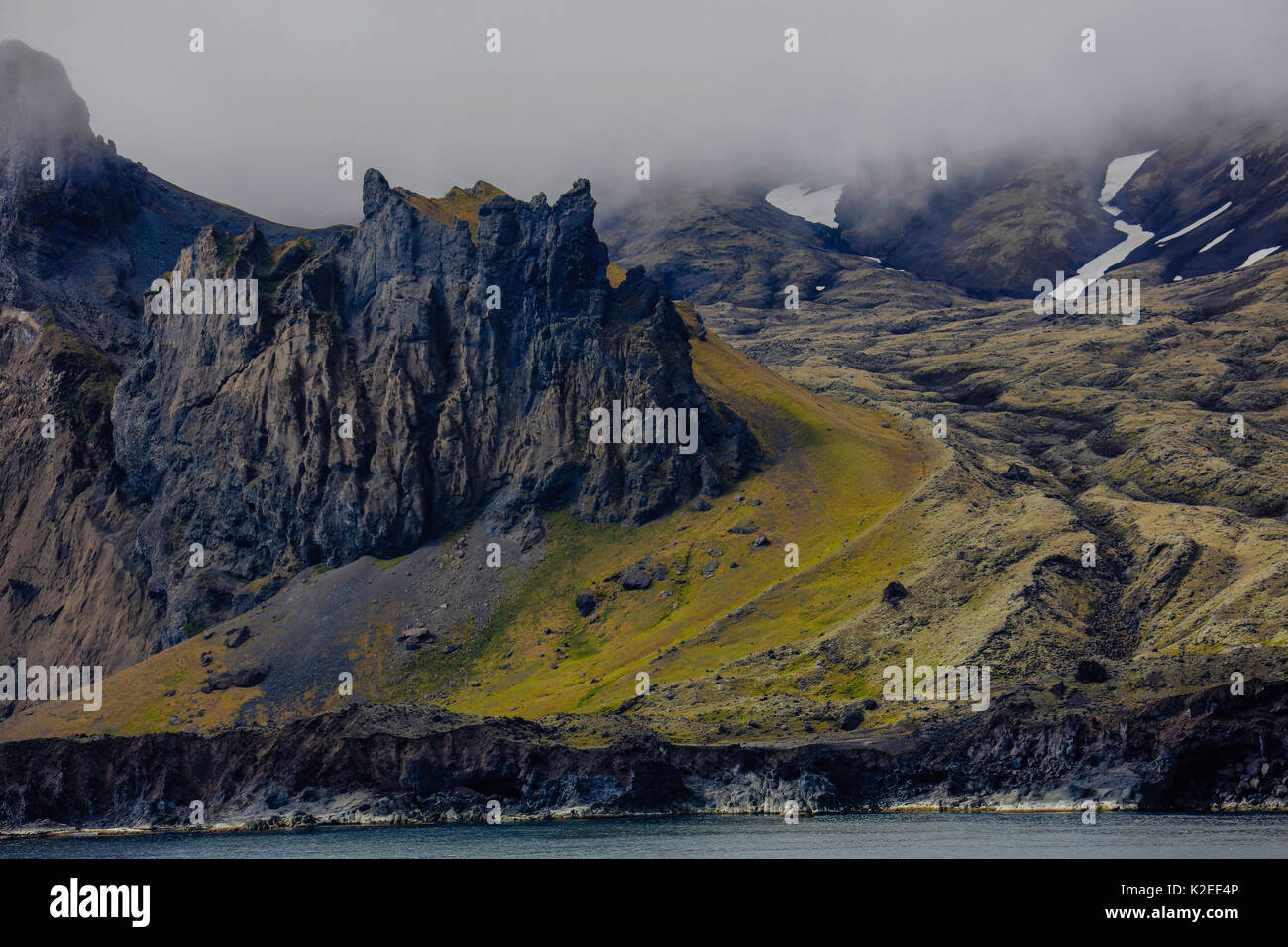 Paysage volcanique, l'île Jan Mayen, subarctique entre France et l ...