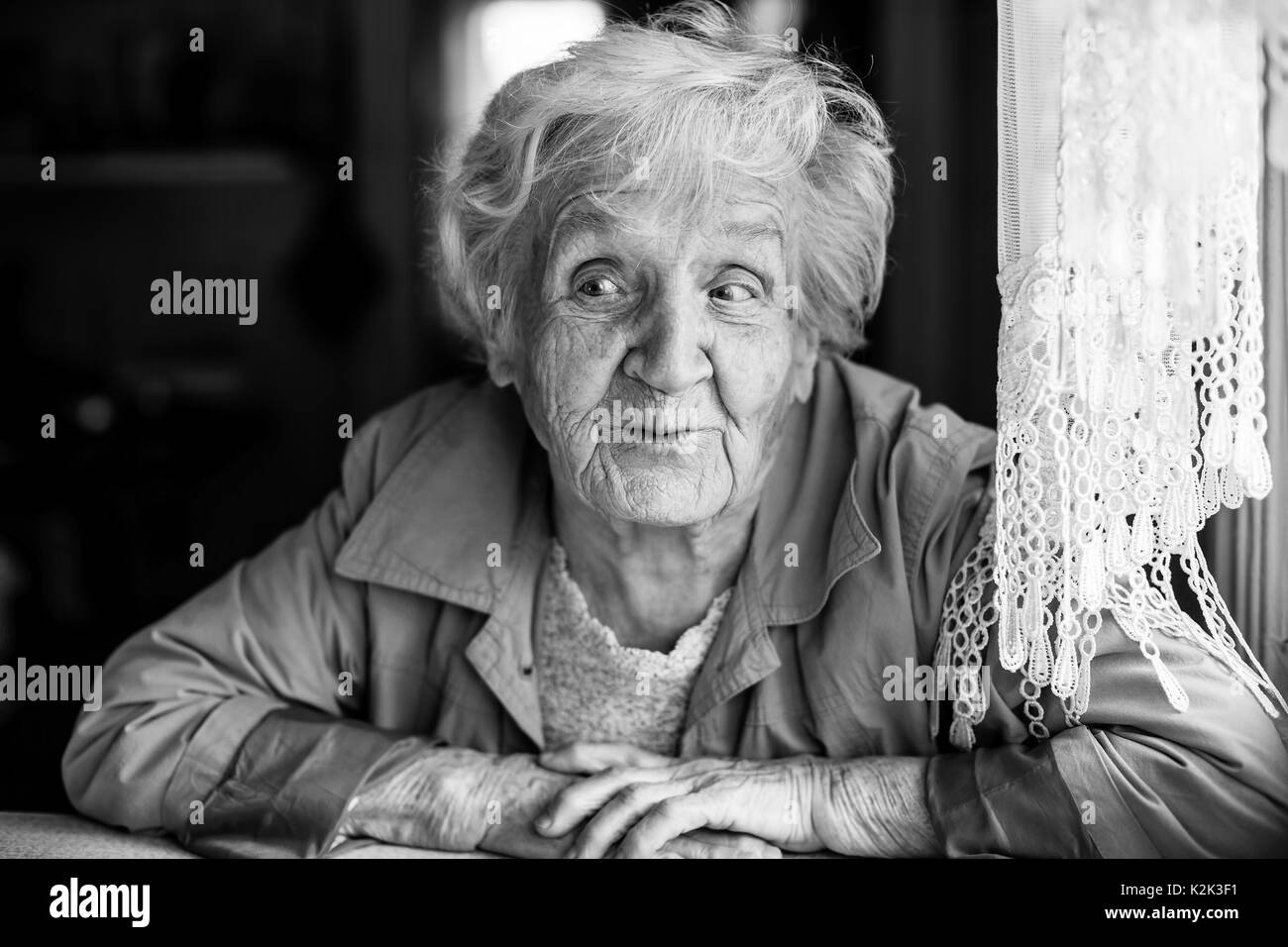 Portraits seniors en noir et blanc Banque de photographies et d’images ...