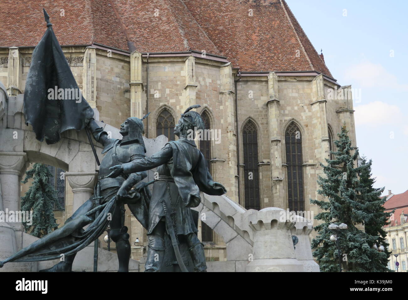 Matthias Corvin, roi de Hongrie et de Croatie. belle statue sur une ...