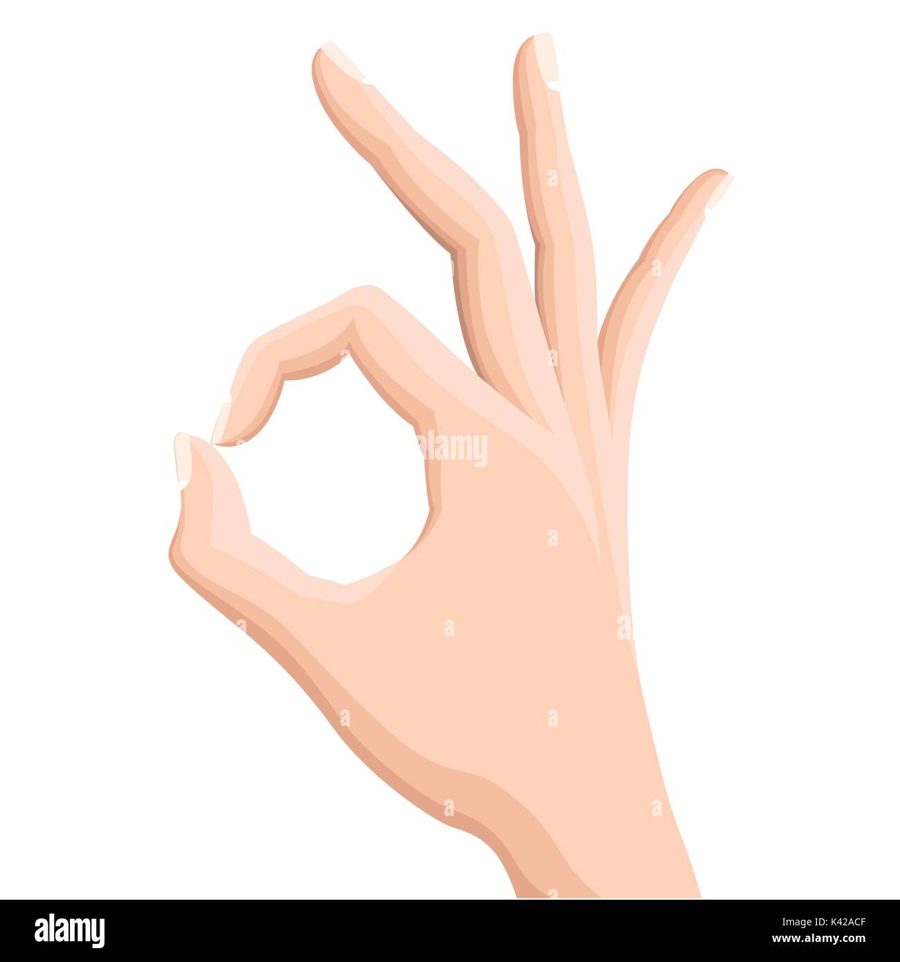 Showing yes okey Banque d'images vectorielles - Alamy