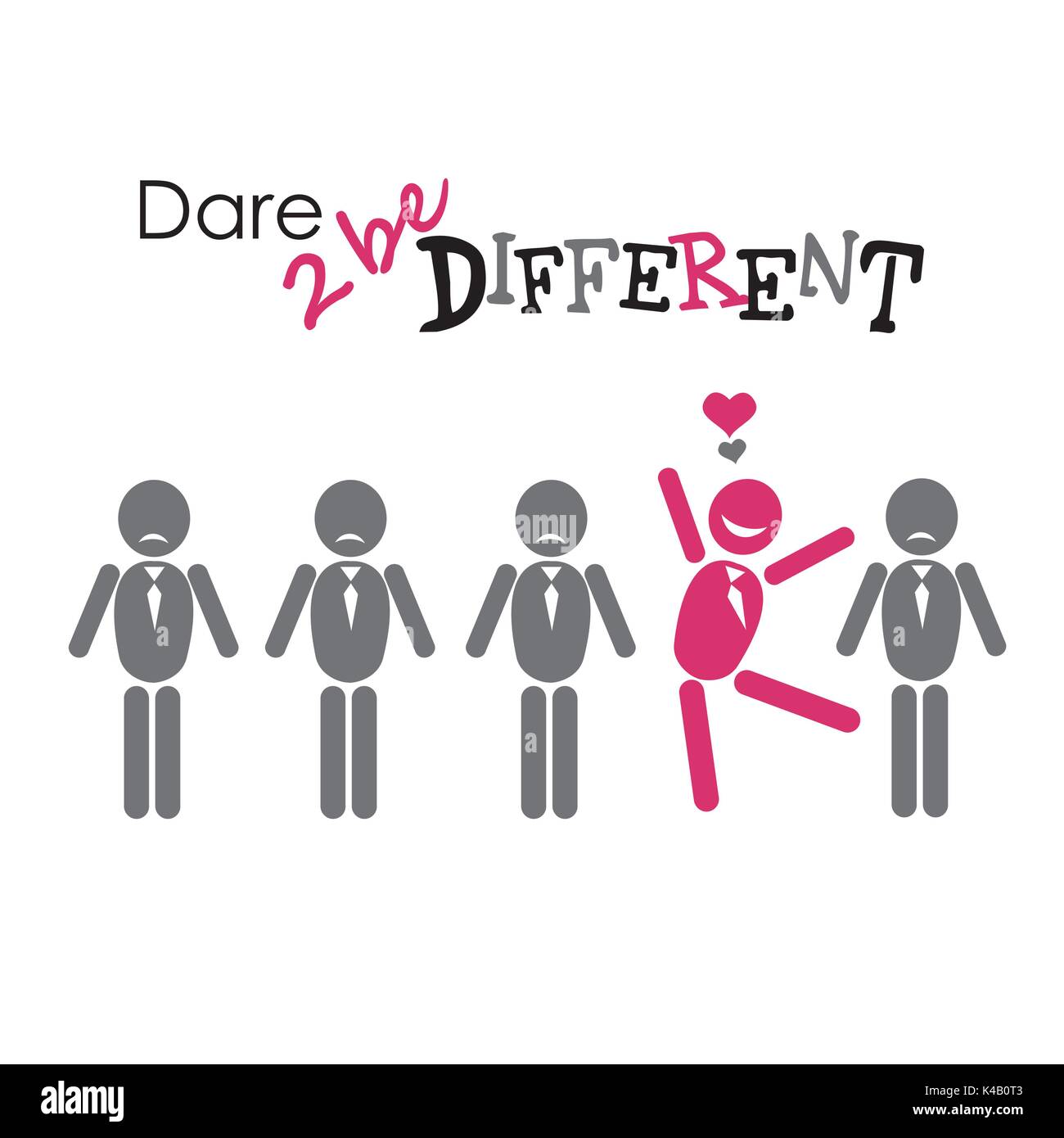 Illustration de personnes icônes, être différent, vector illustration ...