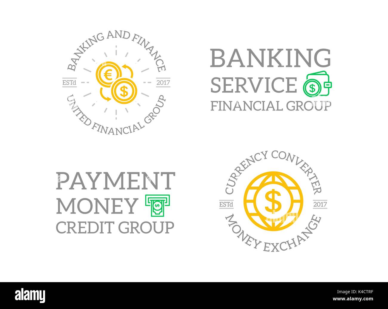 Logo de guichet automatique Banque d'images vectorielles - Alamy