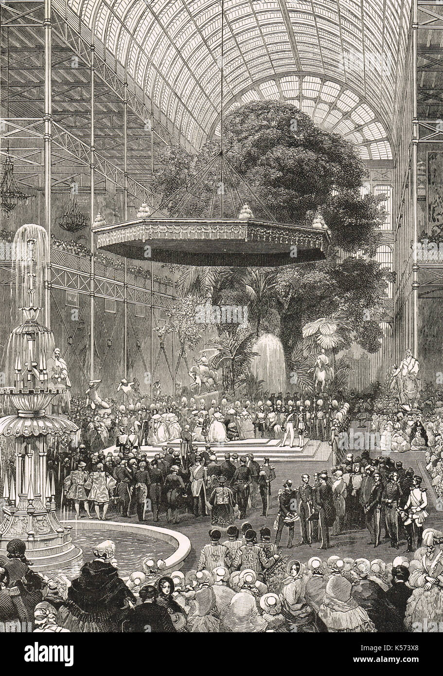 La reine Victoria l'ouverture de l'exposition universelle de 1851 Photo ...