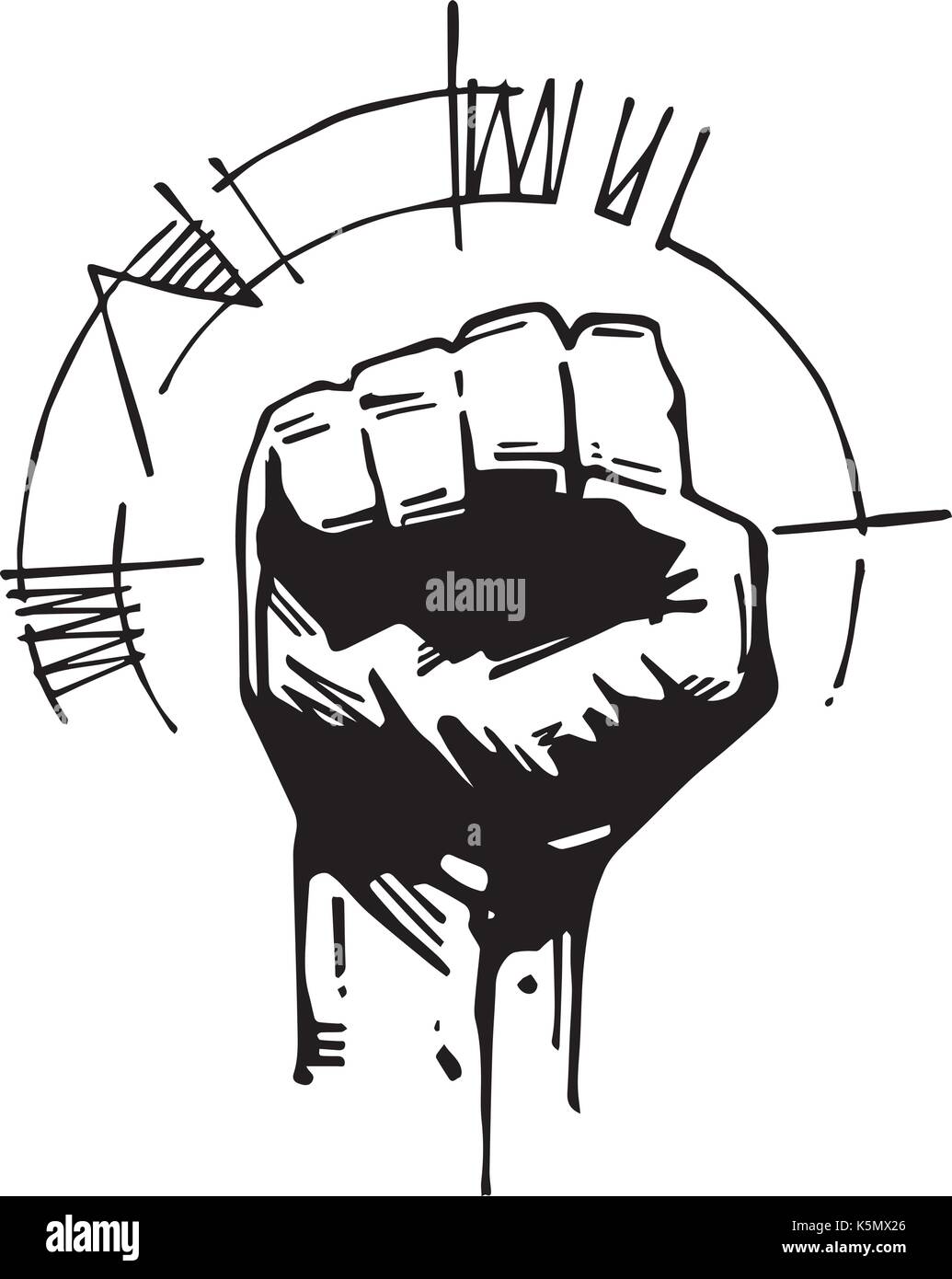 Dessin d'un poing Banque de photographies et d’images à haute ...