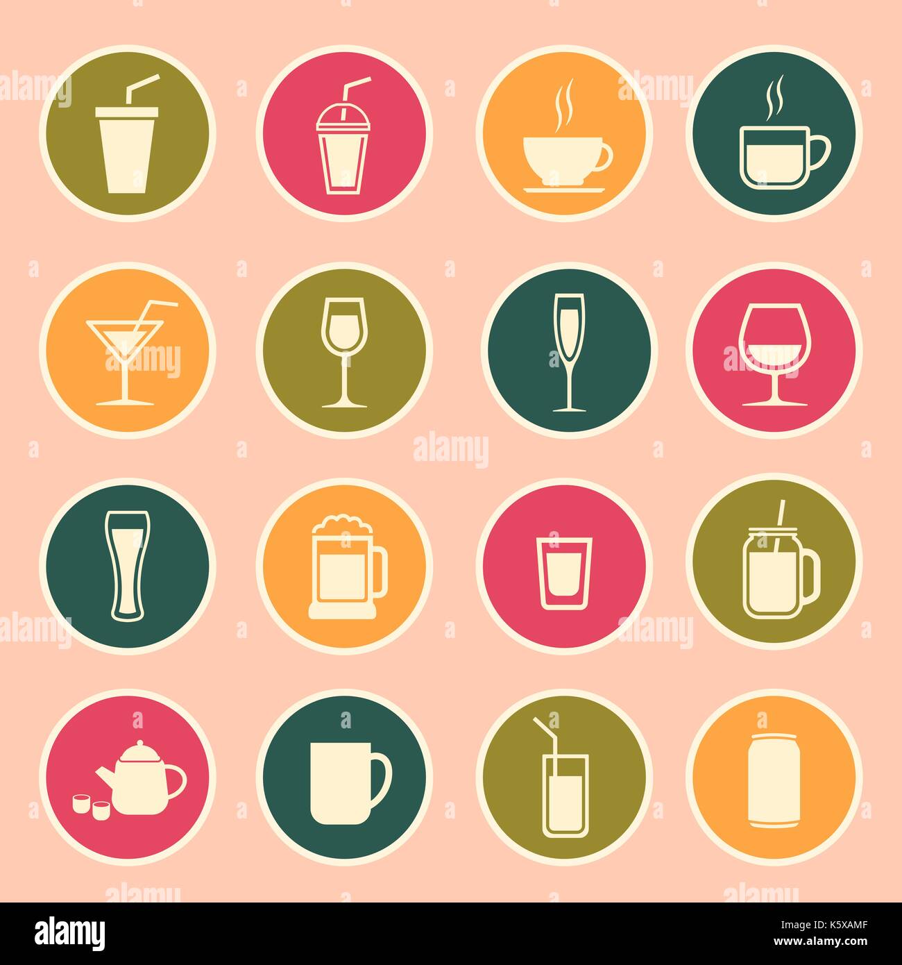 Picto boissons Banque d'images vectorielles - Alamy