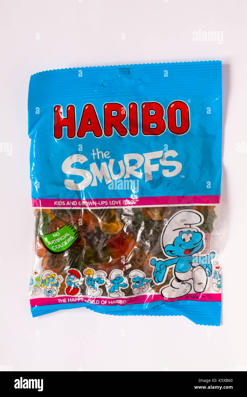 Paquet de haribo les schtroumpfs Banque de photographies et d’images à ...