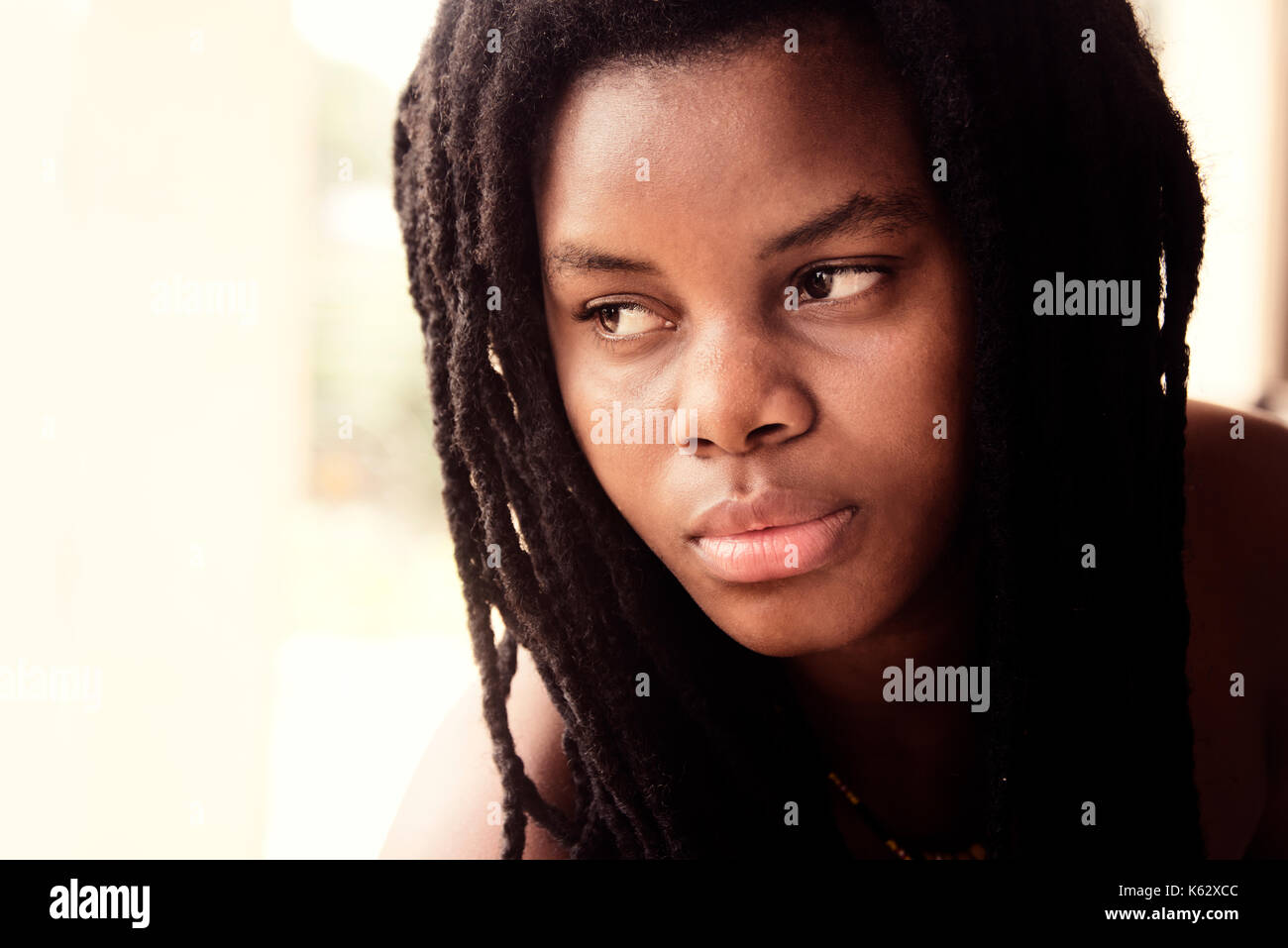 Fille Africaine Avec Des Dreadlocks Banque De Photographies Et Dimages