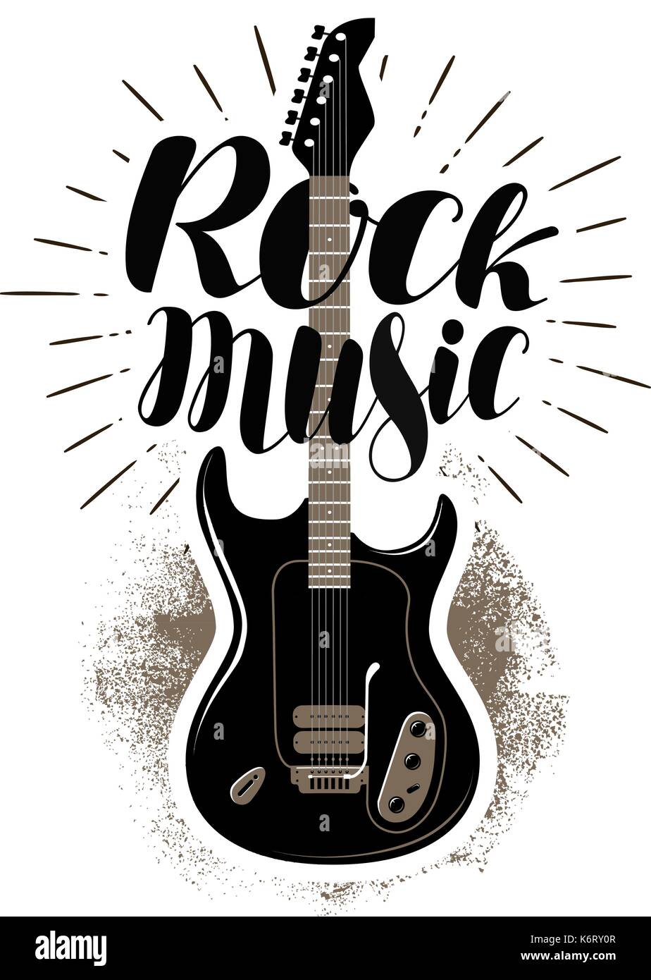 La musique rock, le lettrage. guitare, fretboard label. vector ... La musique rock, le lettrage. guitare, fretboard label. vector ...